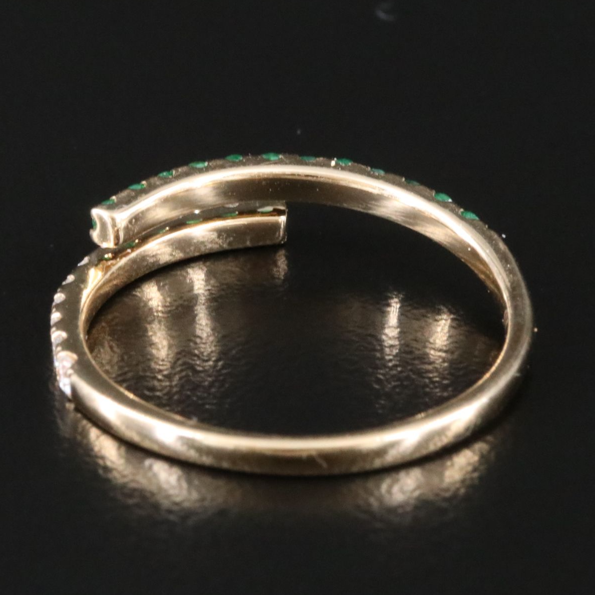 14K Emerald and Diamond Wrap Ring | EBTH