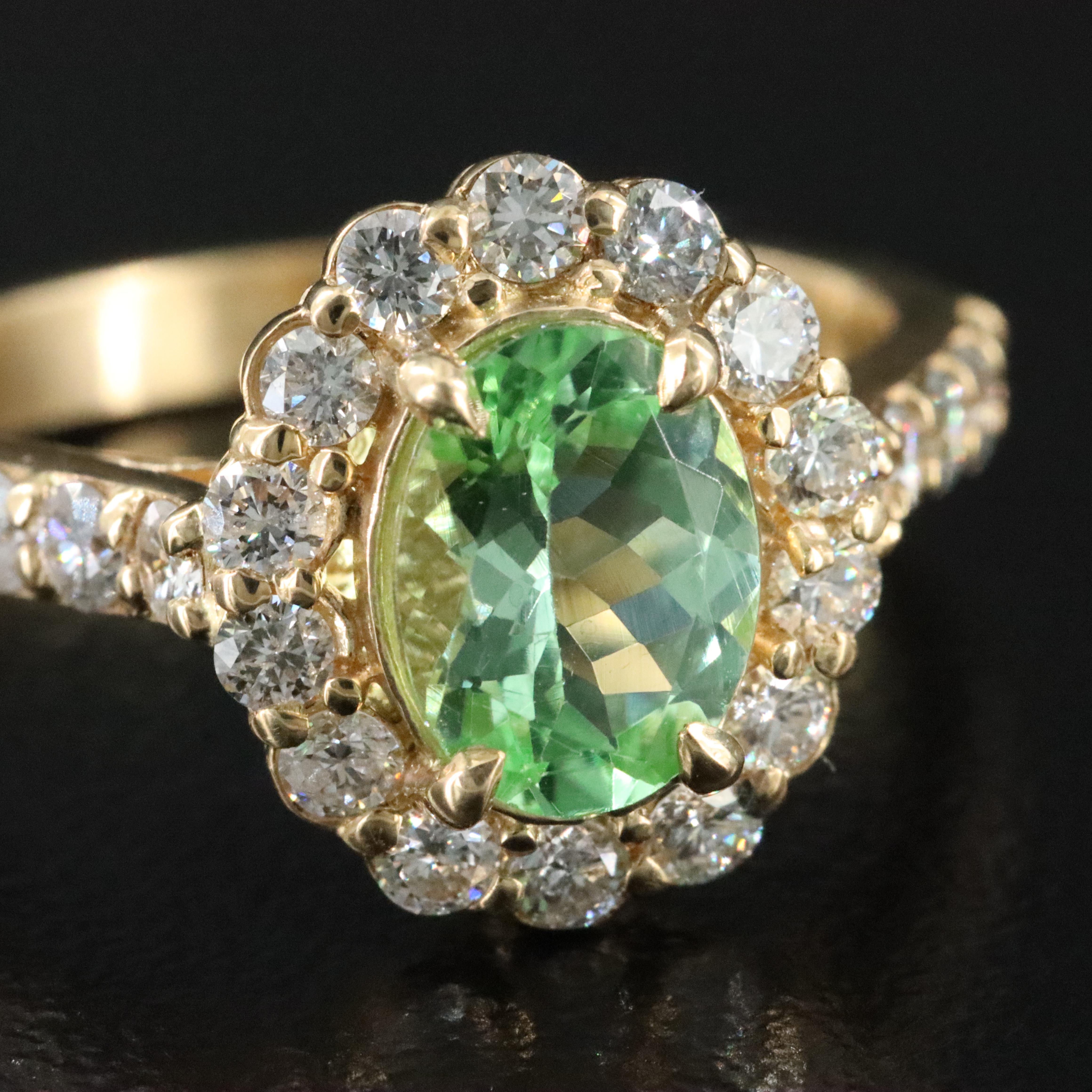 18K 1.14 CT Paraiba Tourmaline and Diamond Ring with GIA Report | EBTH