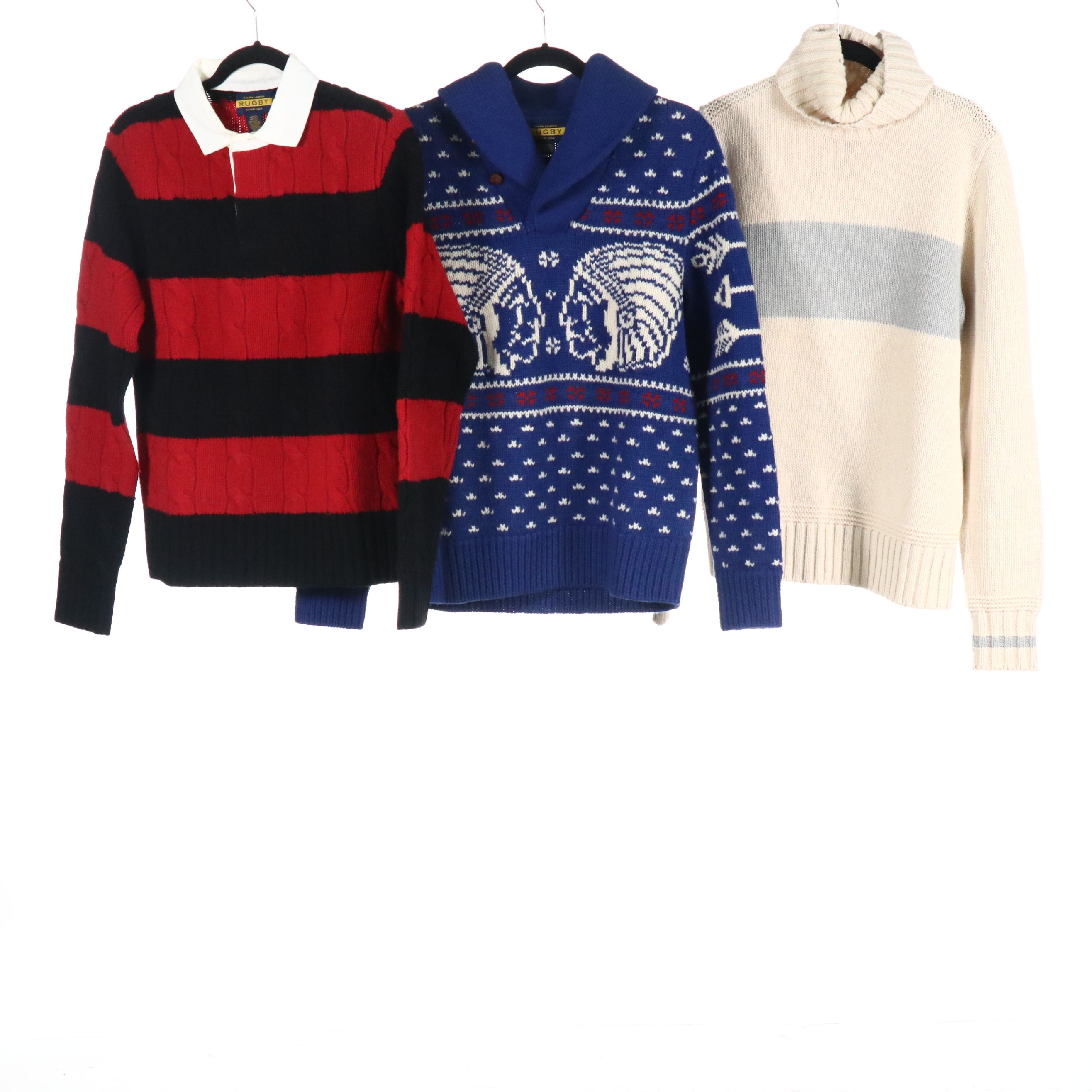 Men's Ralph Lauren Rugby Wool, Cotton and Linen Knit Sweaters | EBTH