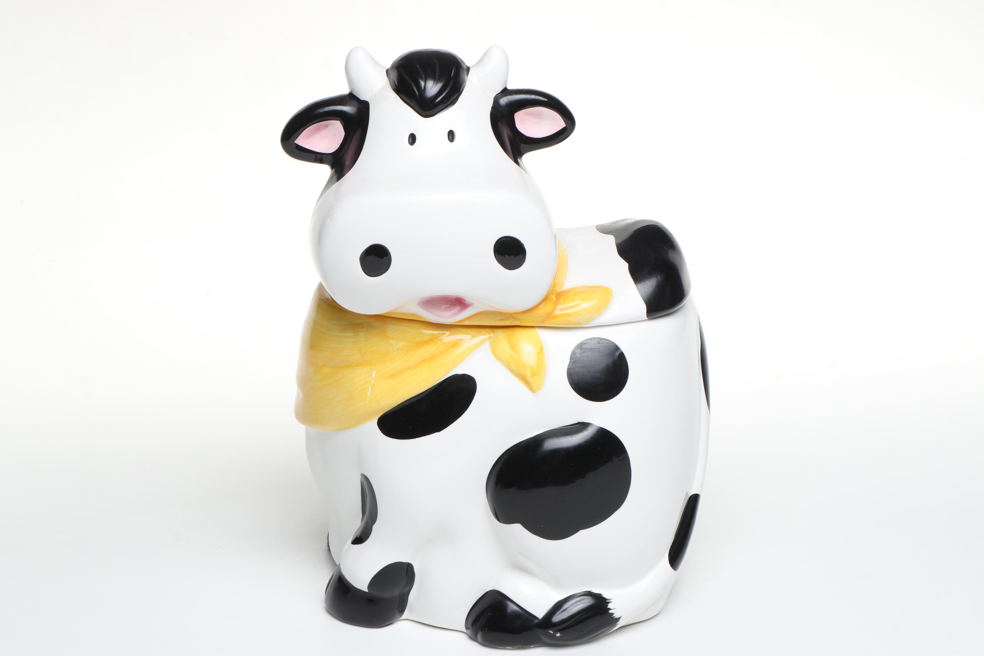 Vintage Coco Dowley and Cooks Club Ceramic Cow Cookie Jars | EBTH