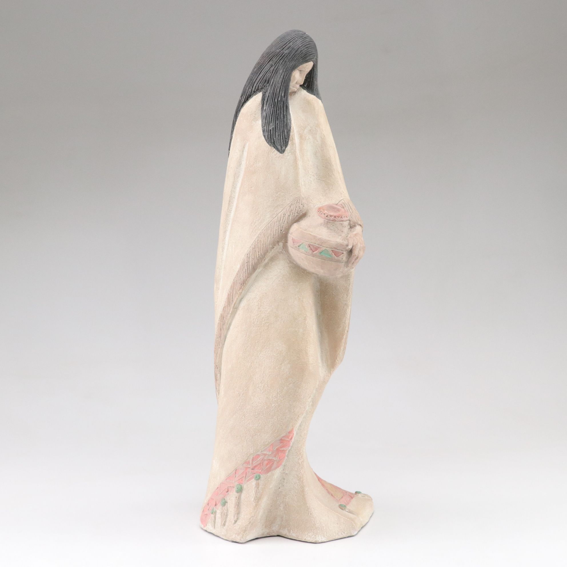 Austin Production Acoma Series "The Gatherer" Plaster Sculpture, 1989 ...