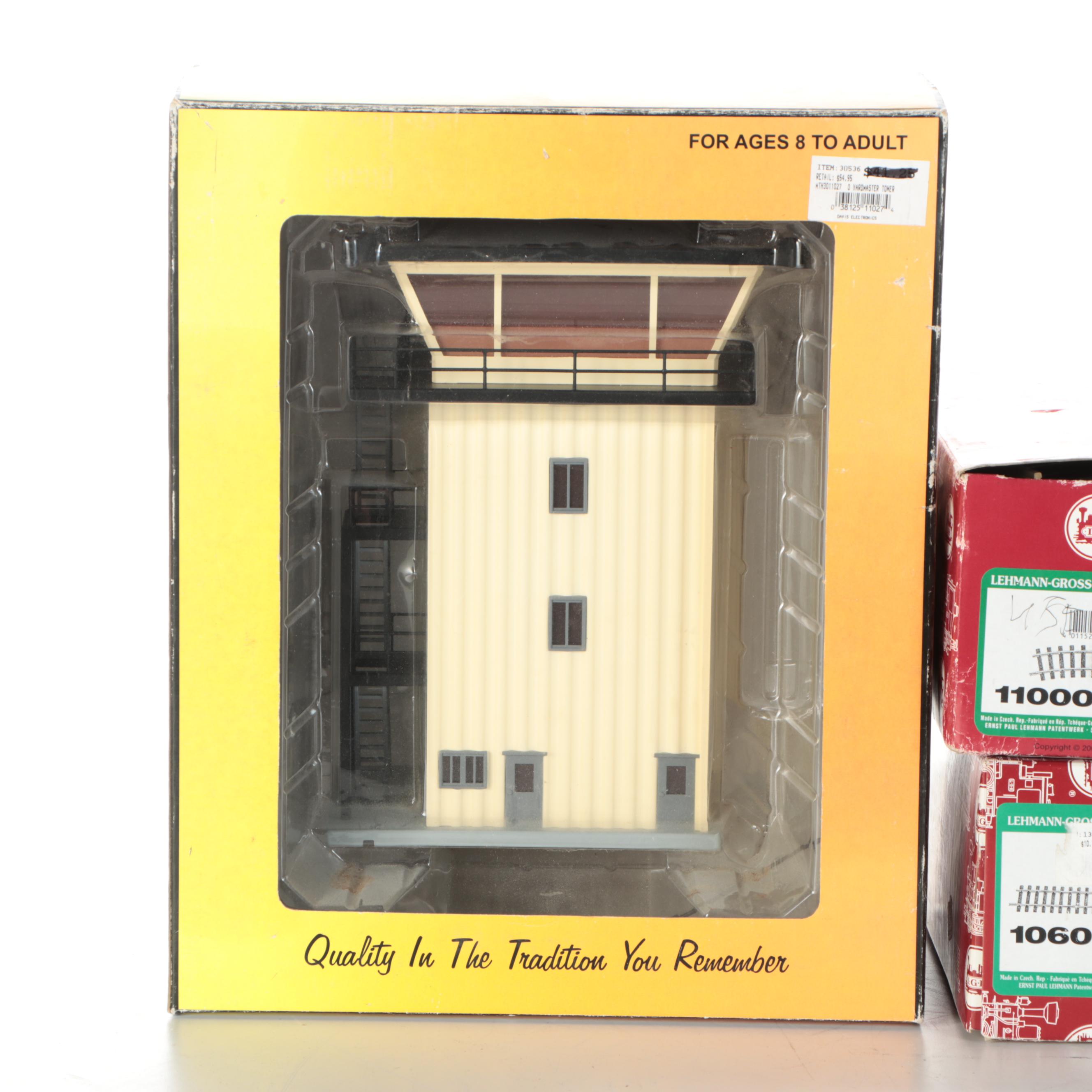 L.G.B Coca-Cola and Bachmann Train Cars with Yard Master Tower and Tracks | EBTH