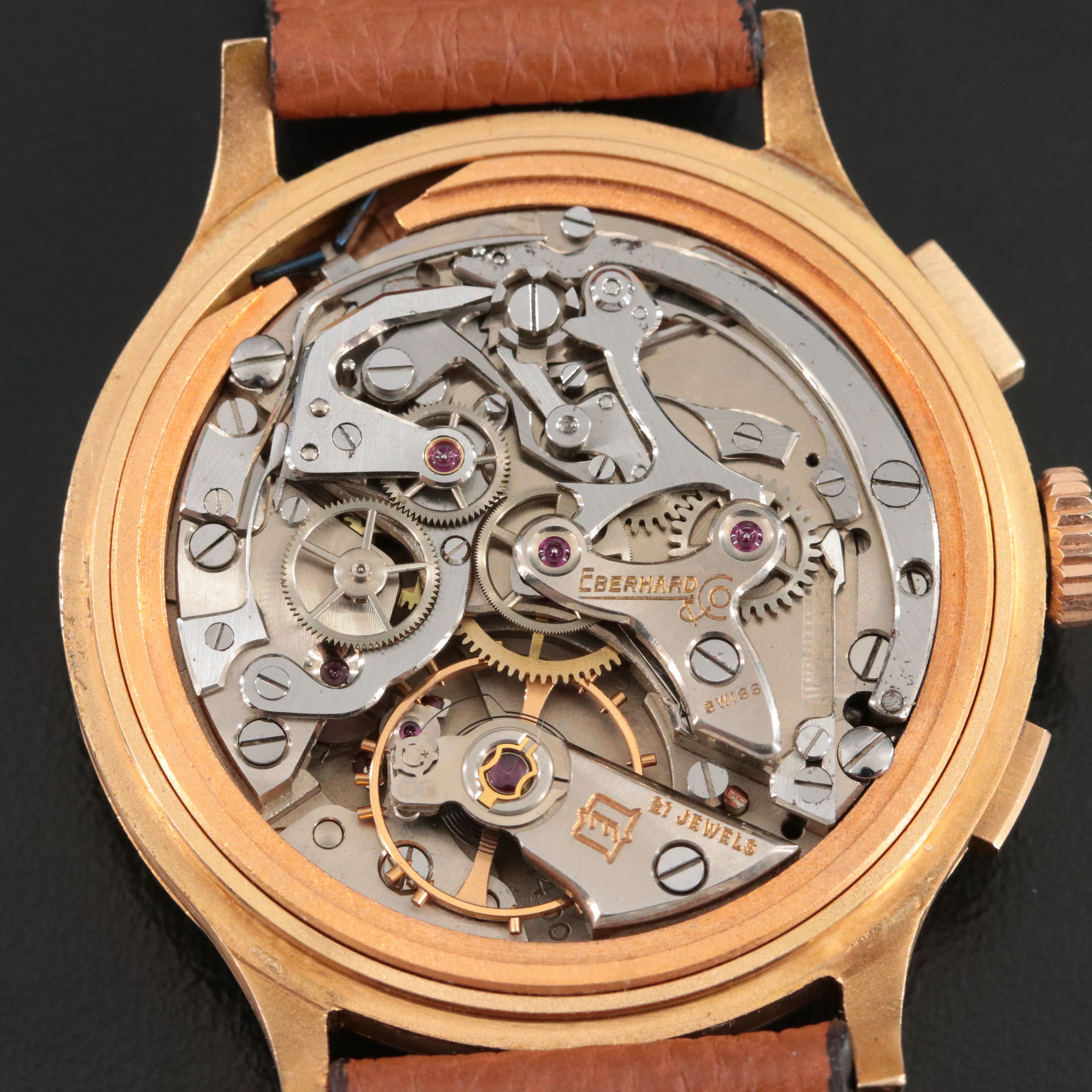 18K Eberhard & Co Extra Fort Vintage Chronograph Watch | EBTH