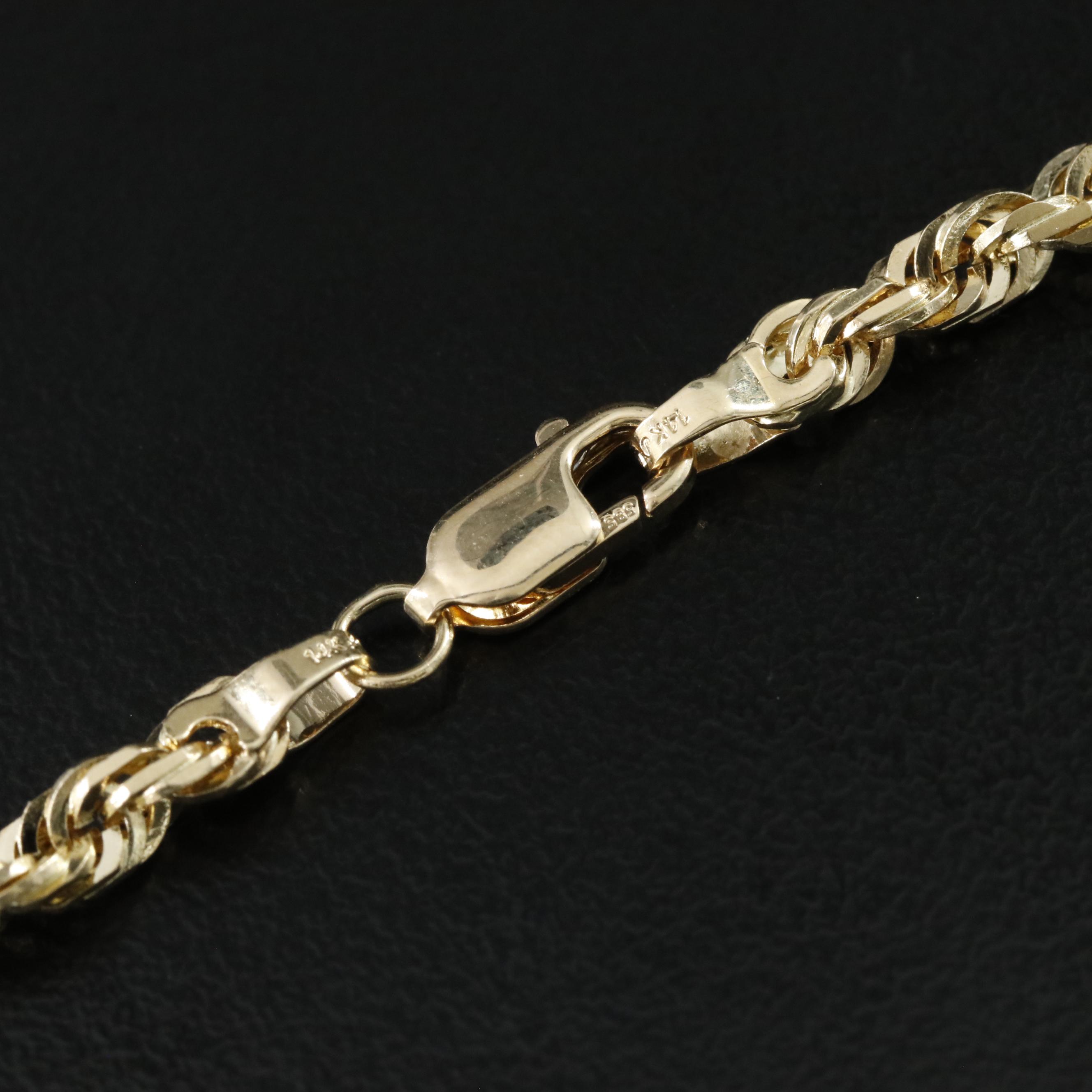 14K Rope Chain Necklace | EBTH