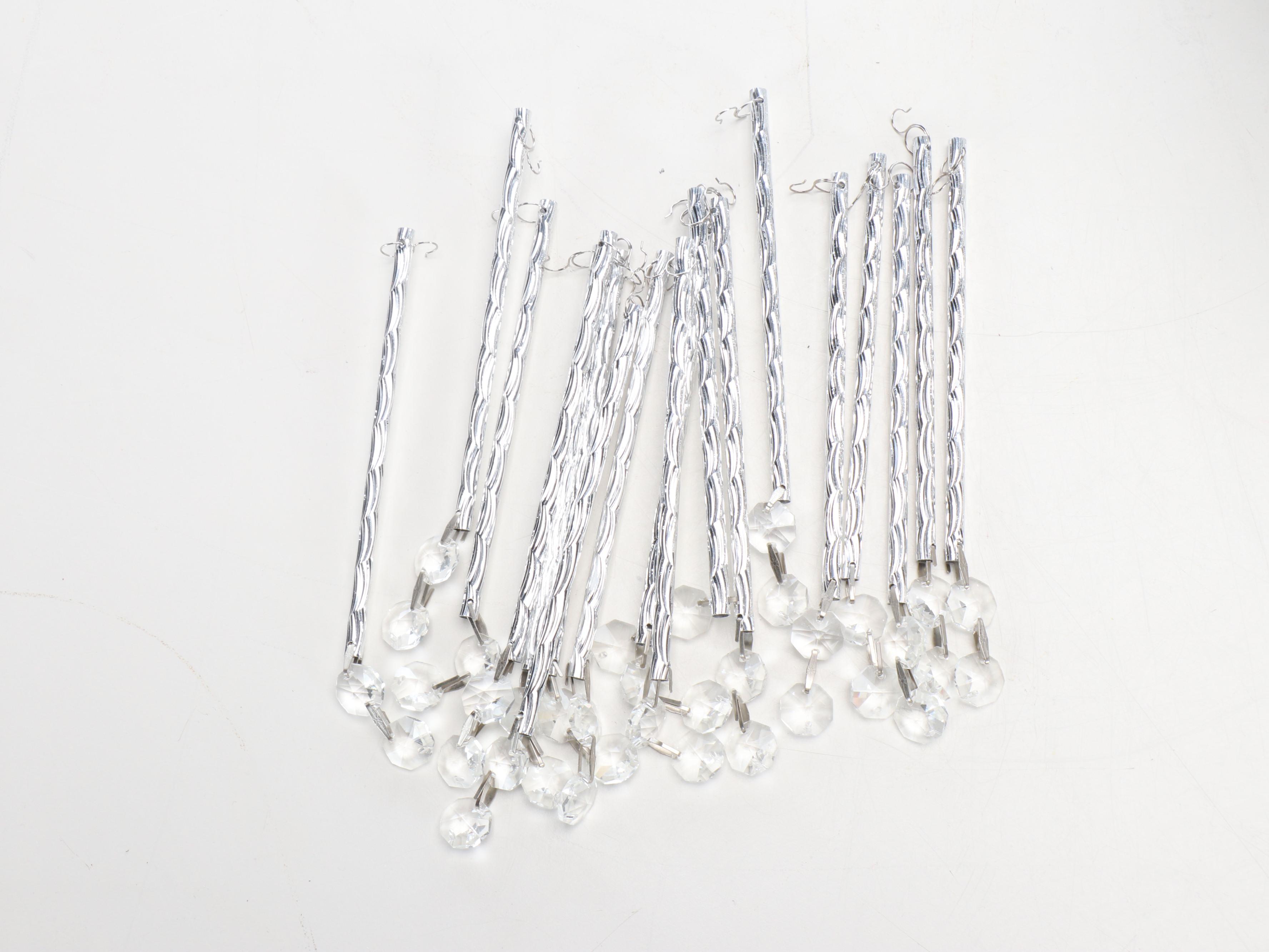 Modern Rhinestone Mesh Drum Style Ceiling Light with Hanging Crystals ...