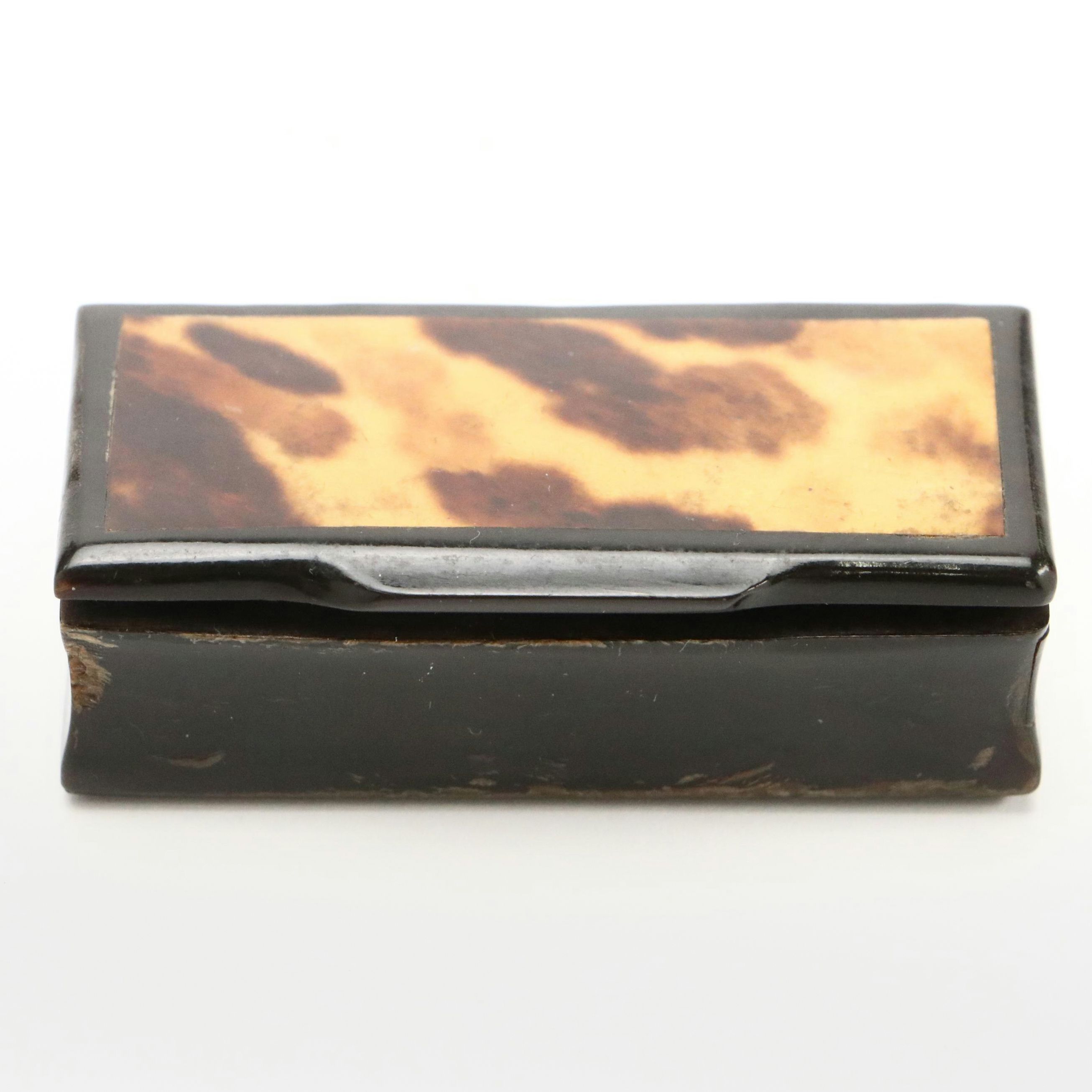 Continental Inlaid Tortoiseshell Snuffbox, Antique | EBTH