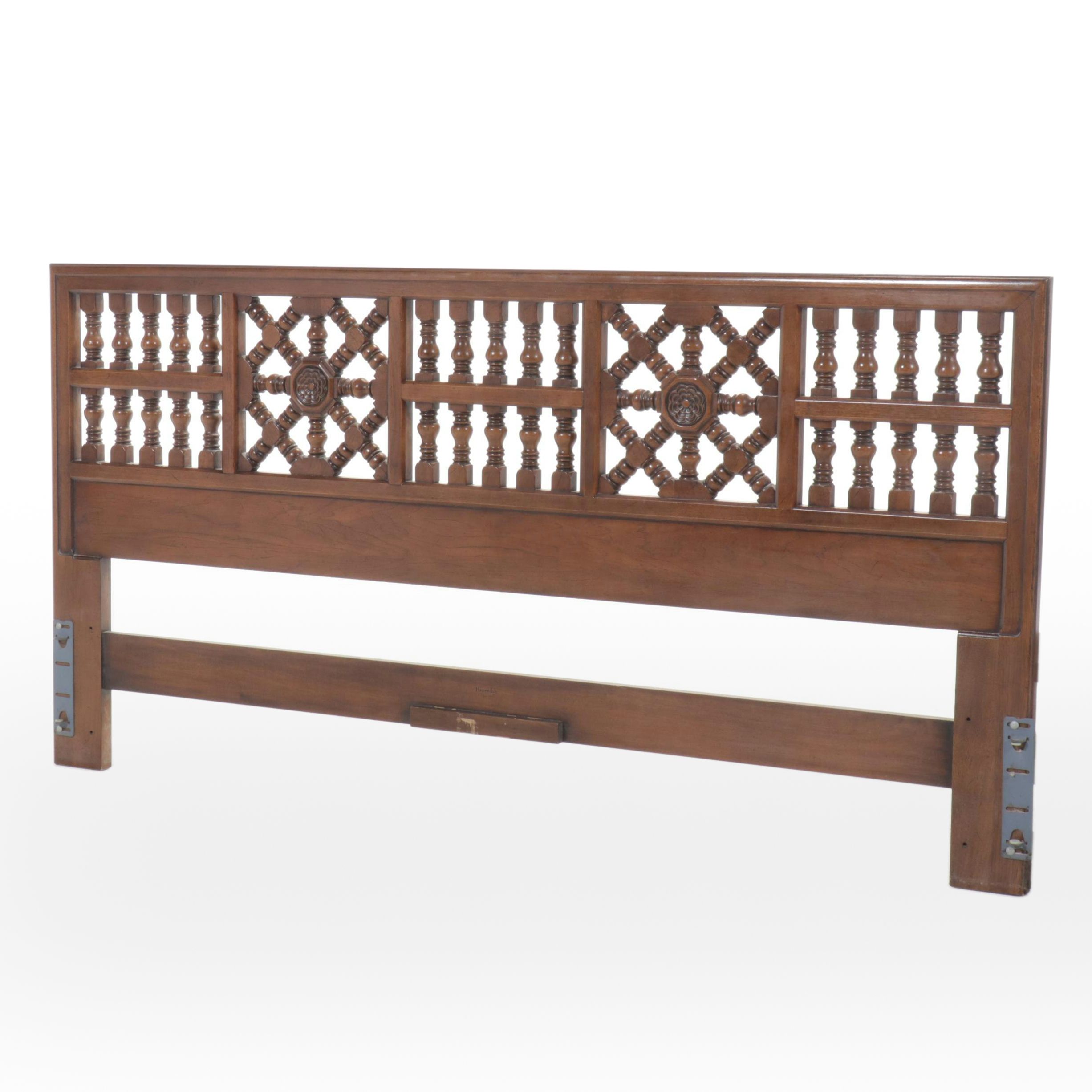 Henredon Spanish Colonial Style Walnut Finish Headboard, Mid to Late ...