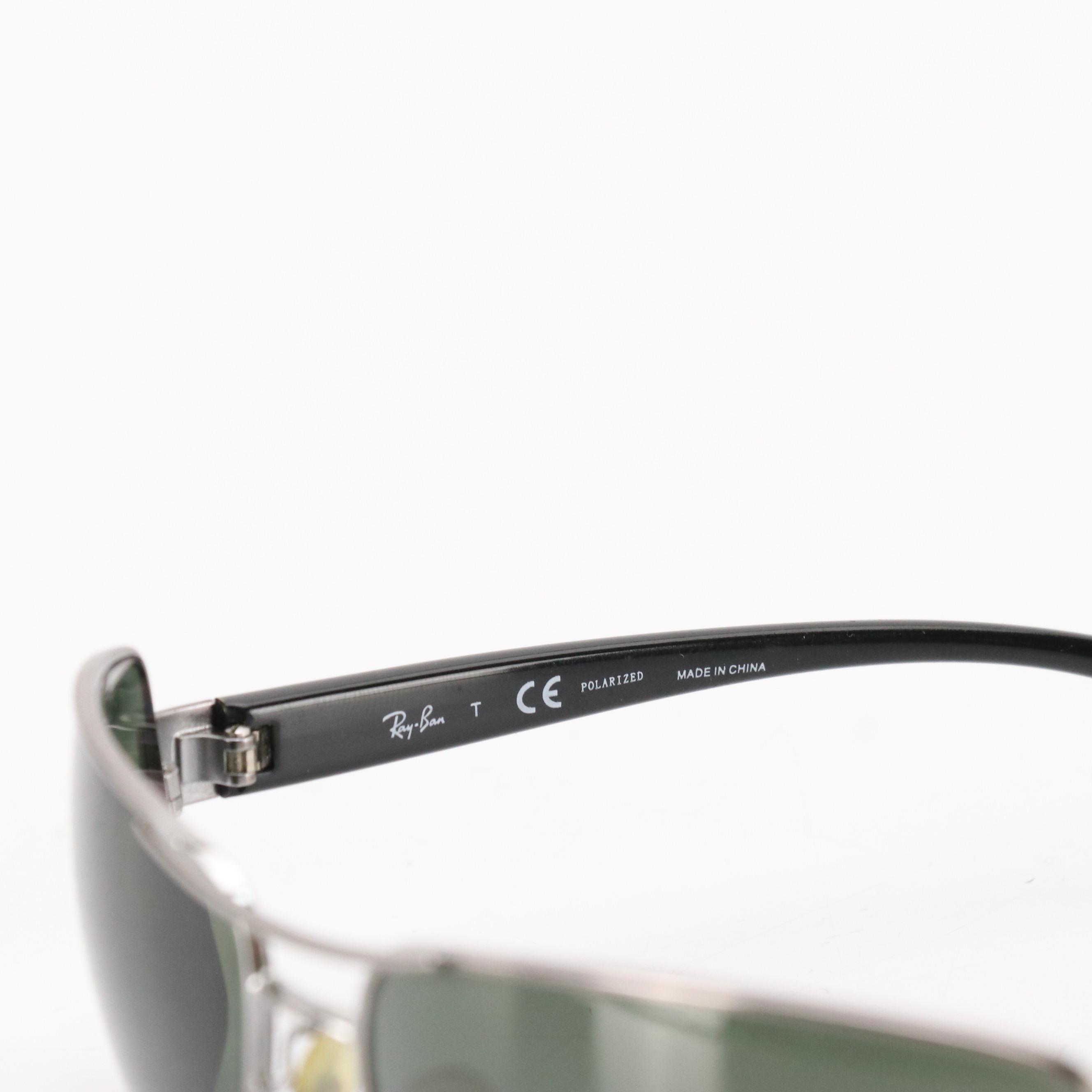 Ray-Ban RB3379 Rectangular Framed Prescription & Polarized Sunglasses ...