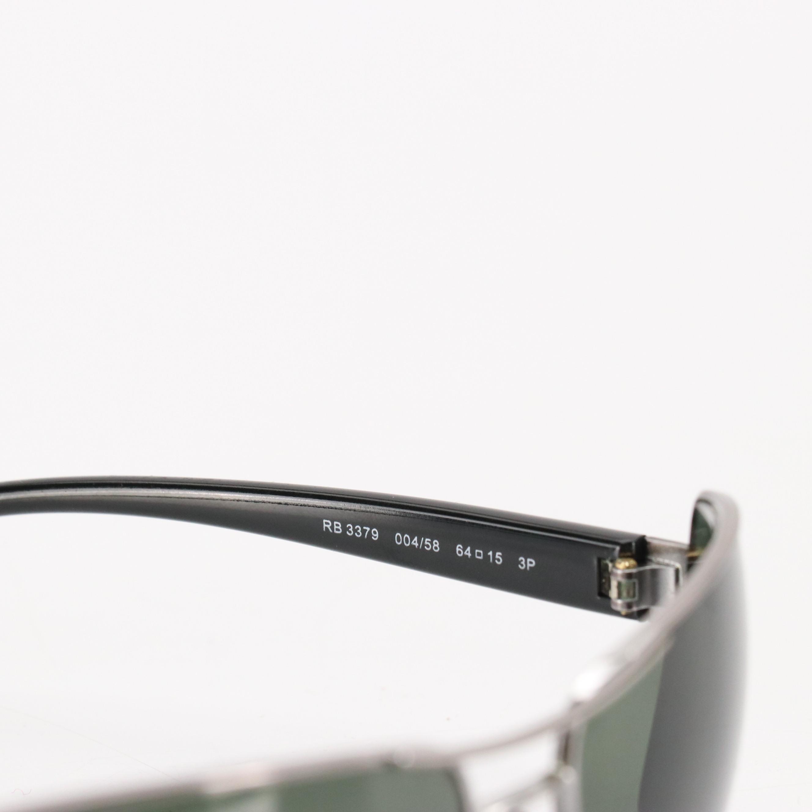 Ray-Ban RB3379 Rectangular Framed Prescription & Polarized Sunglasses ...