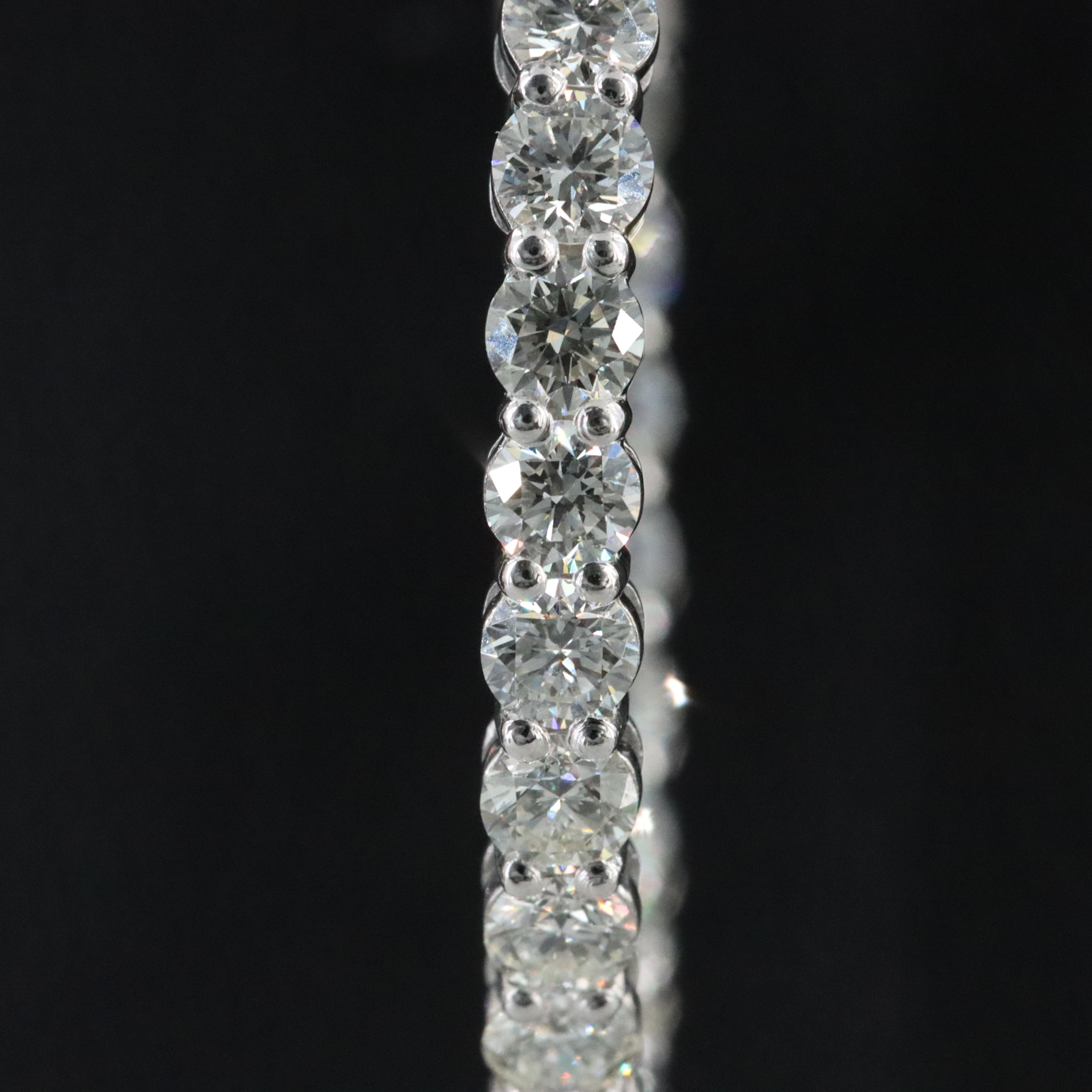 Platinum 4.09 CTW Diamond Inside-Out Hoop Earrings | EBTH