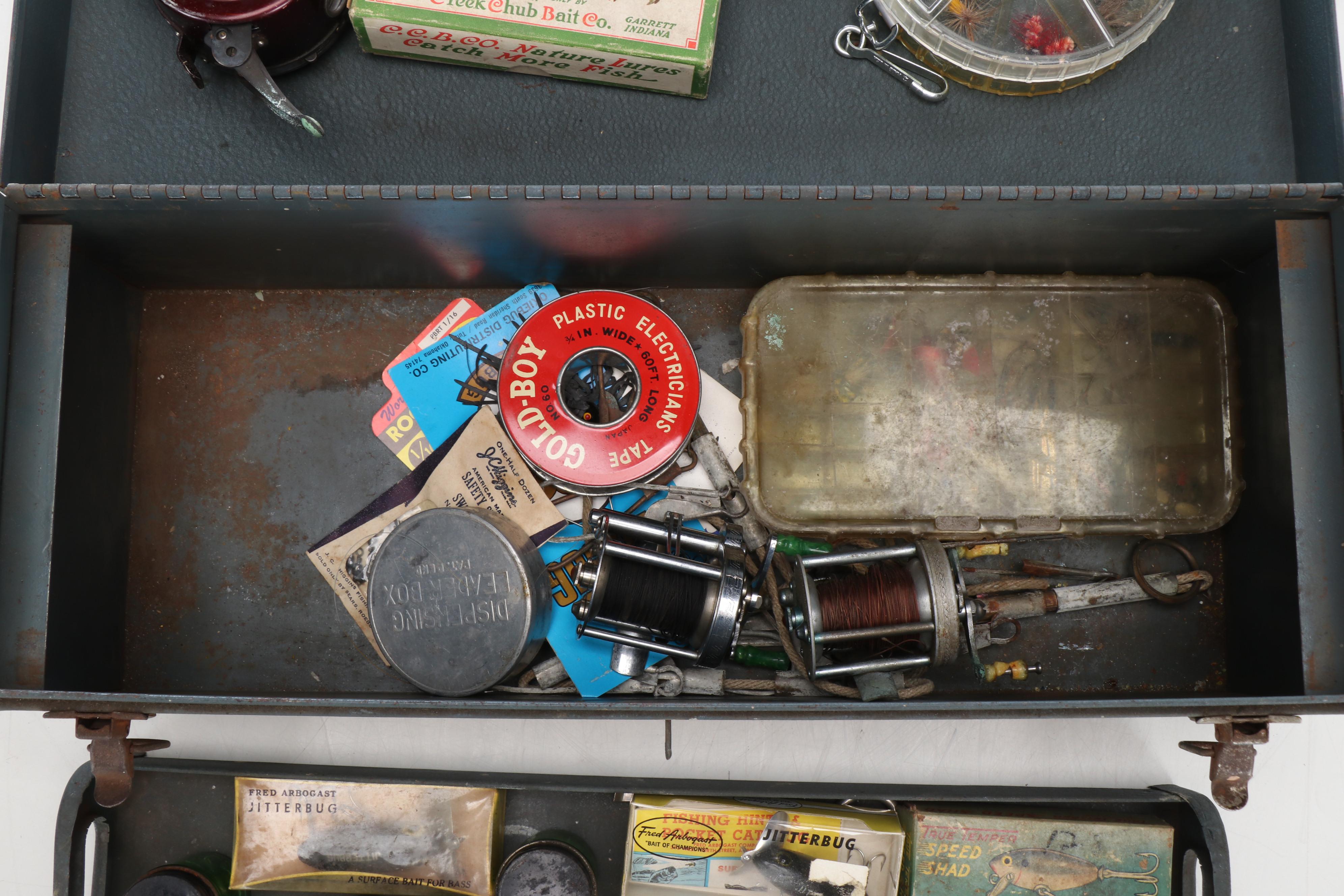 True Temper, C.C.B. Co and Other Lures with Craftsman Tackle Box and ...