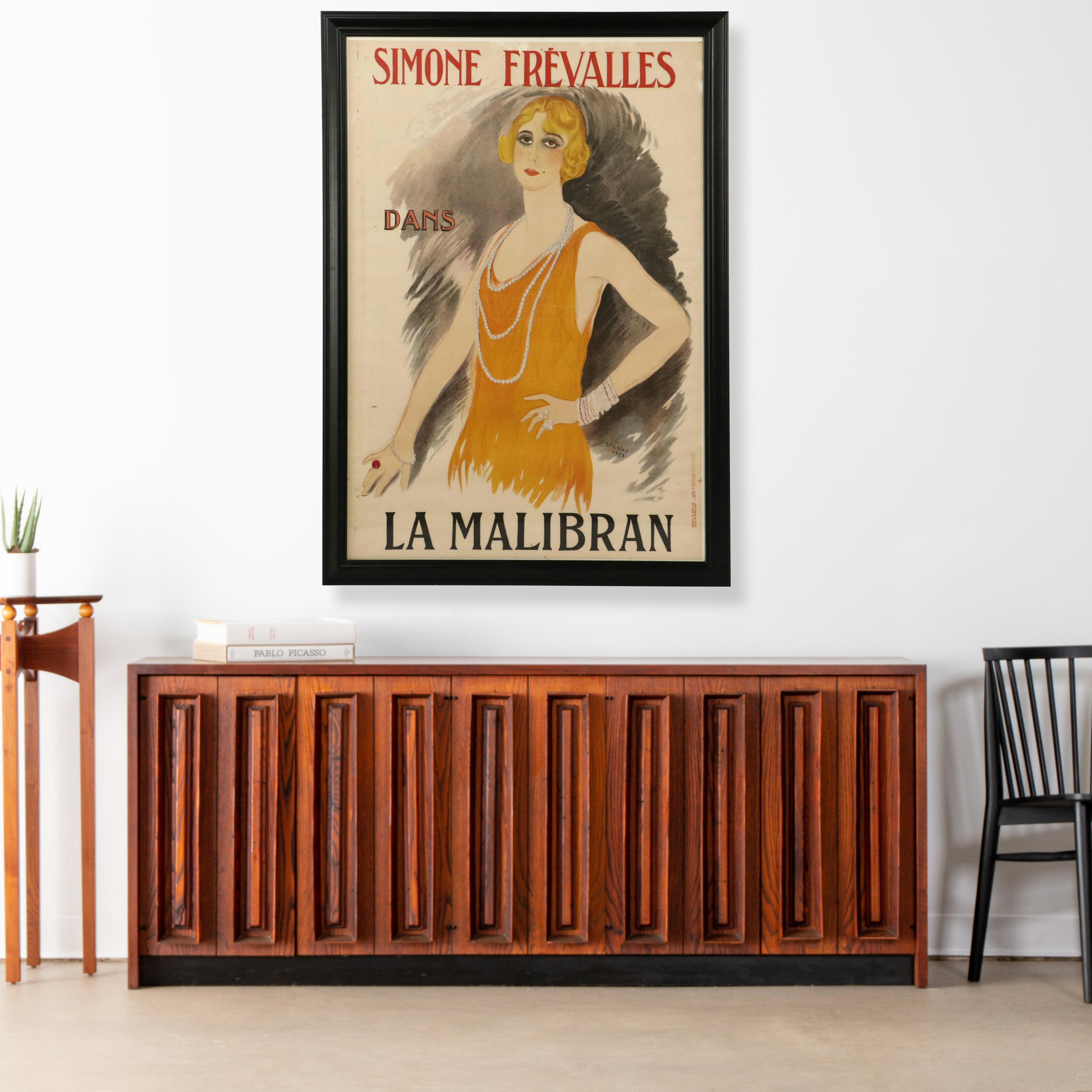Color Lithograph Theater Poster After Marcel Vertès "La Malibran," 1923 ...