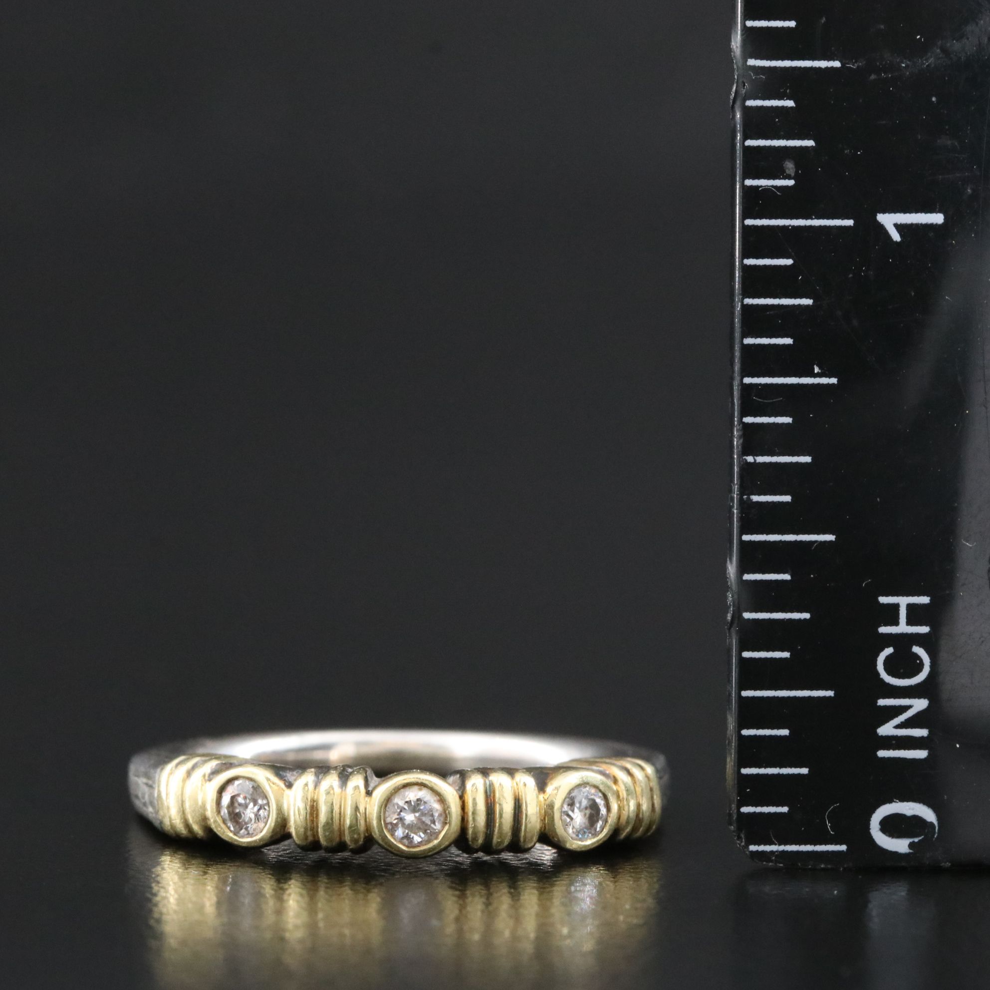 Lagos Caviar Sterling, 18K and Diamond Stackable Ring | EBTH