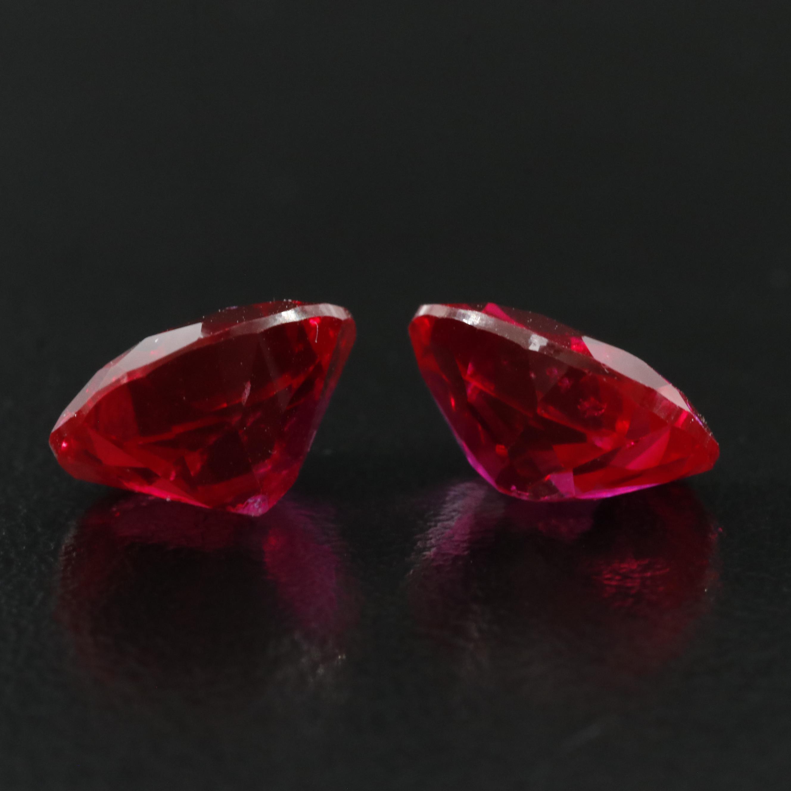 Loose 11.58 CTW Matched Pair of Lab Grown Rubies | EBTH