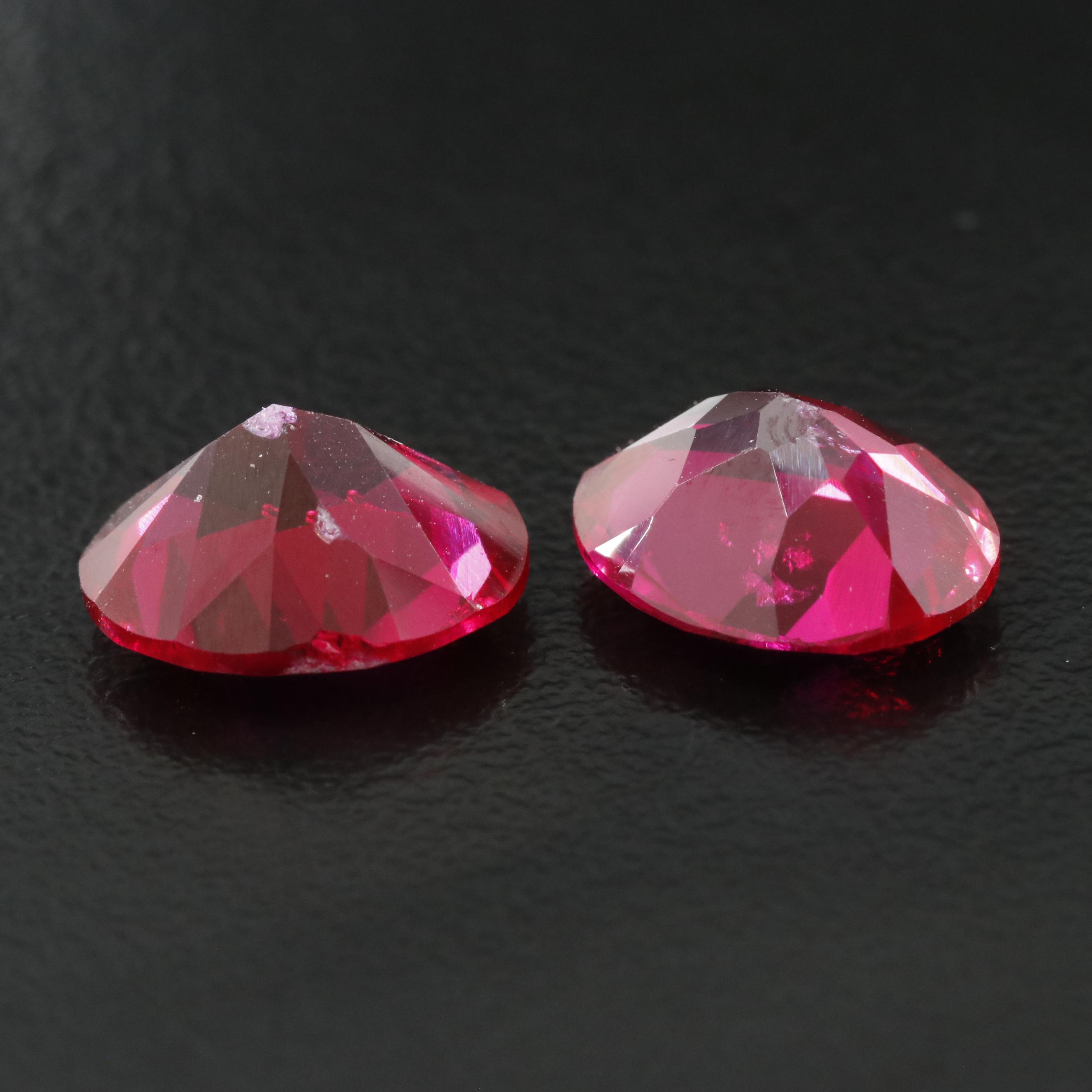Loose 11.58 CTW Matched Pair of Lab Grown Rubies | EBTH
