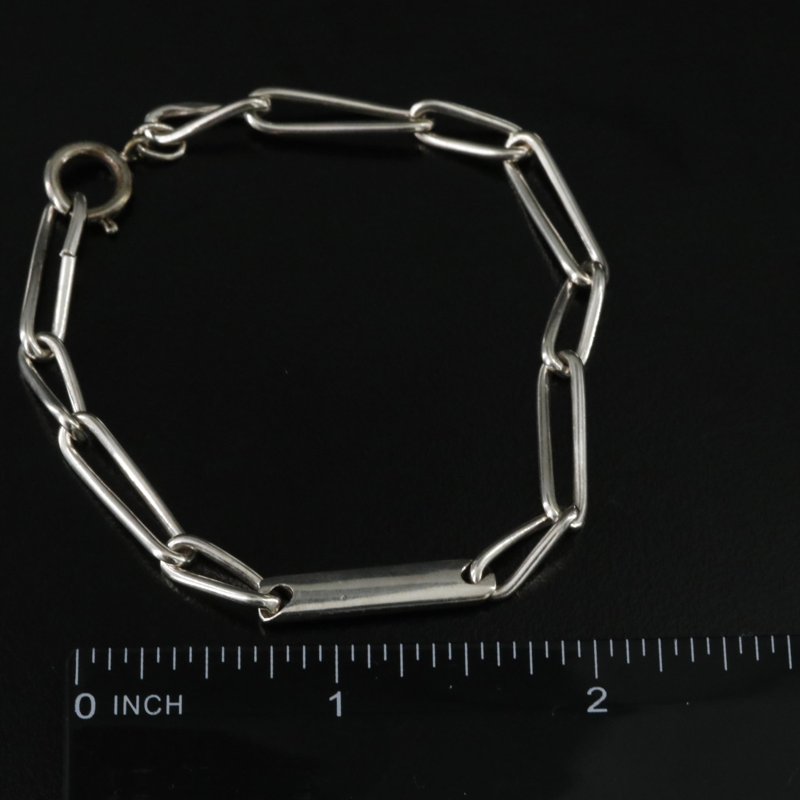 Sterling Fancy Figaro Chain Necklace and Bracelet | EBTH