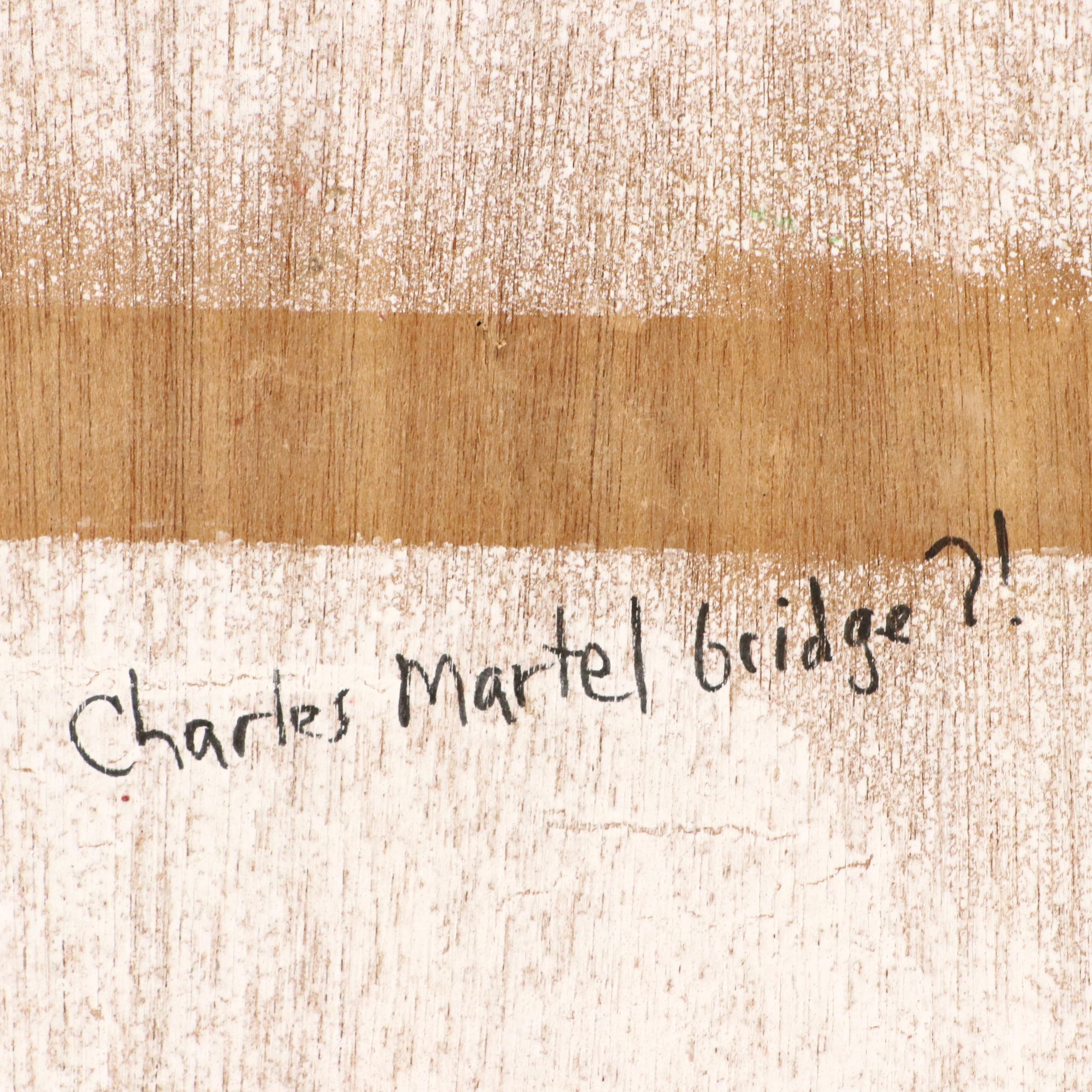 Charles Martel Impressionistic Scene with Stone Bridge, Late 19th ...