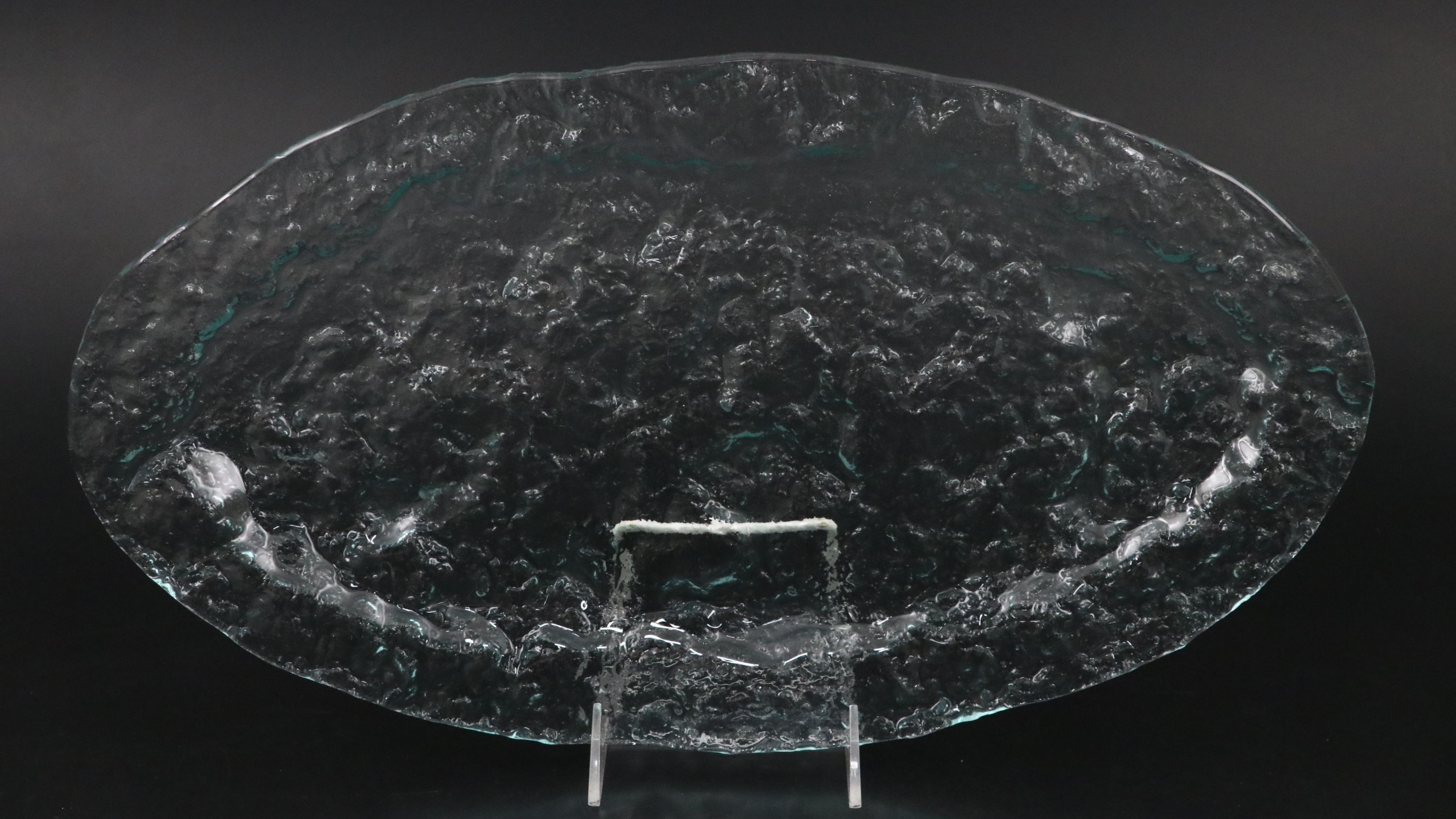 Fiasco Adams Hand-Painted Ocean Platter with Textured Glass Serving ...