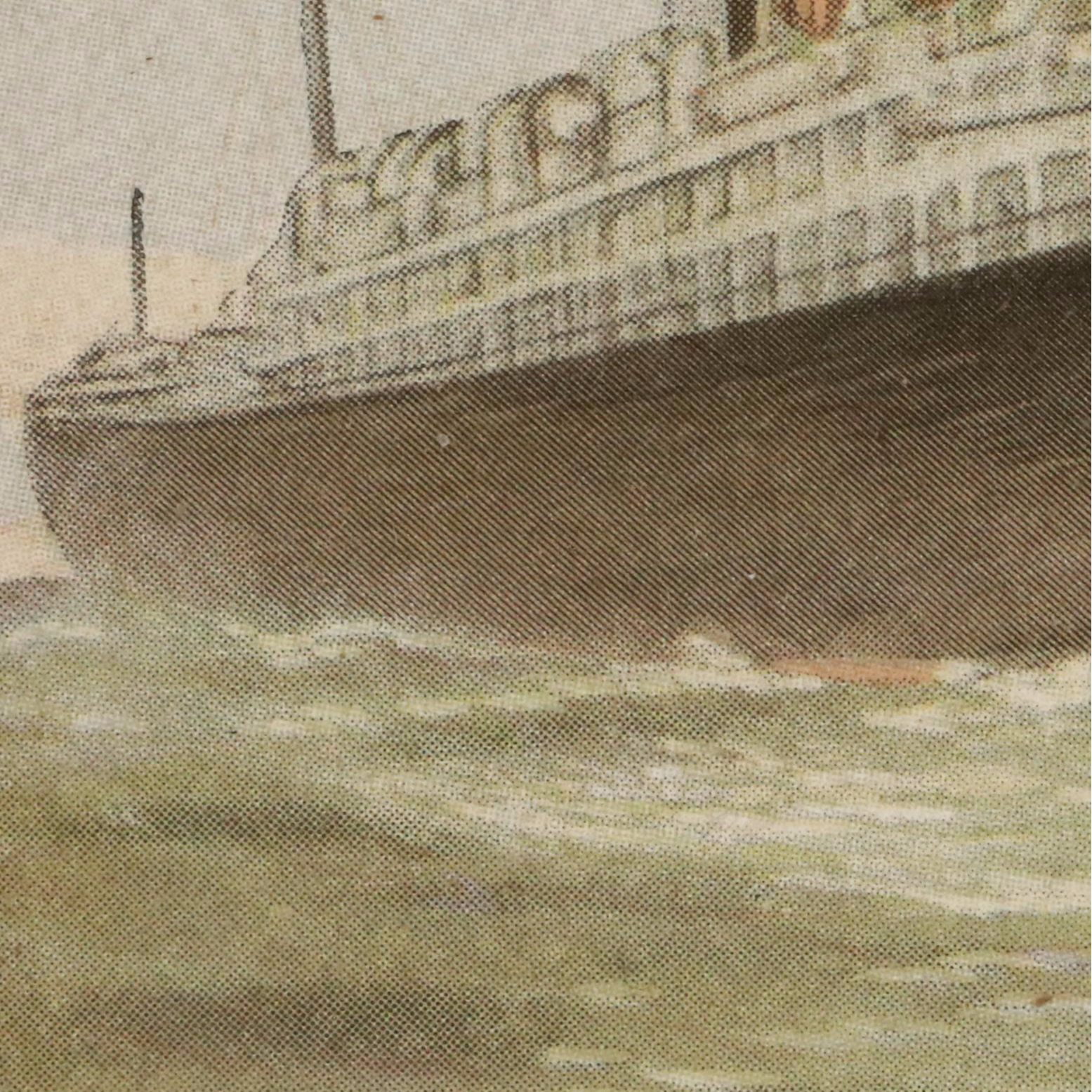 Offset Lithograph of Steam Ocean Liner | EBTH