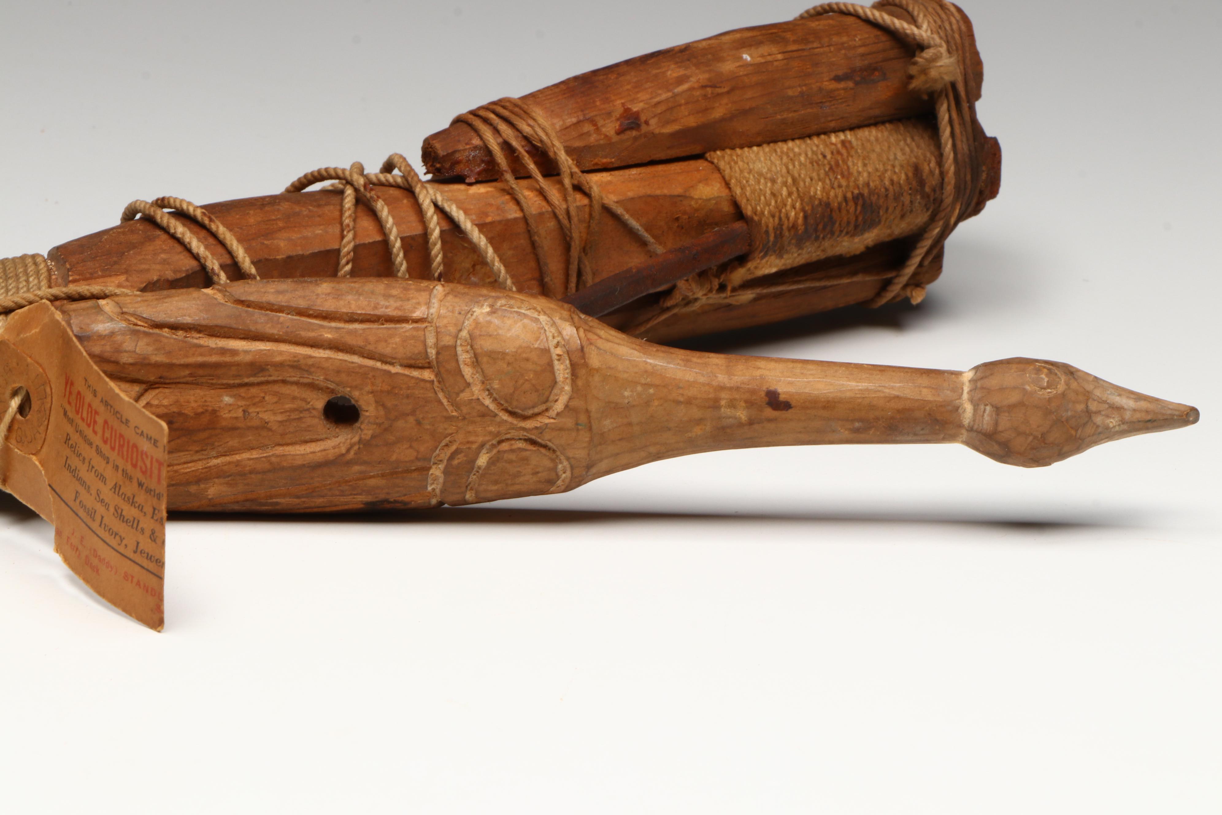Pacific Northwest Indigenous Wood Halibut Hooks | EBTH