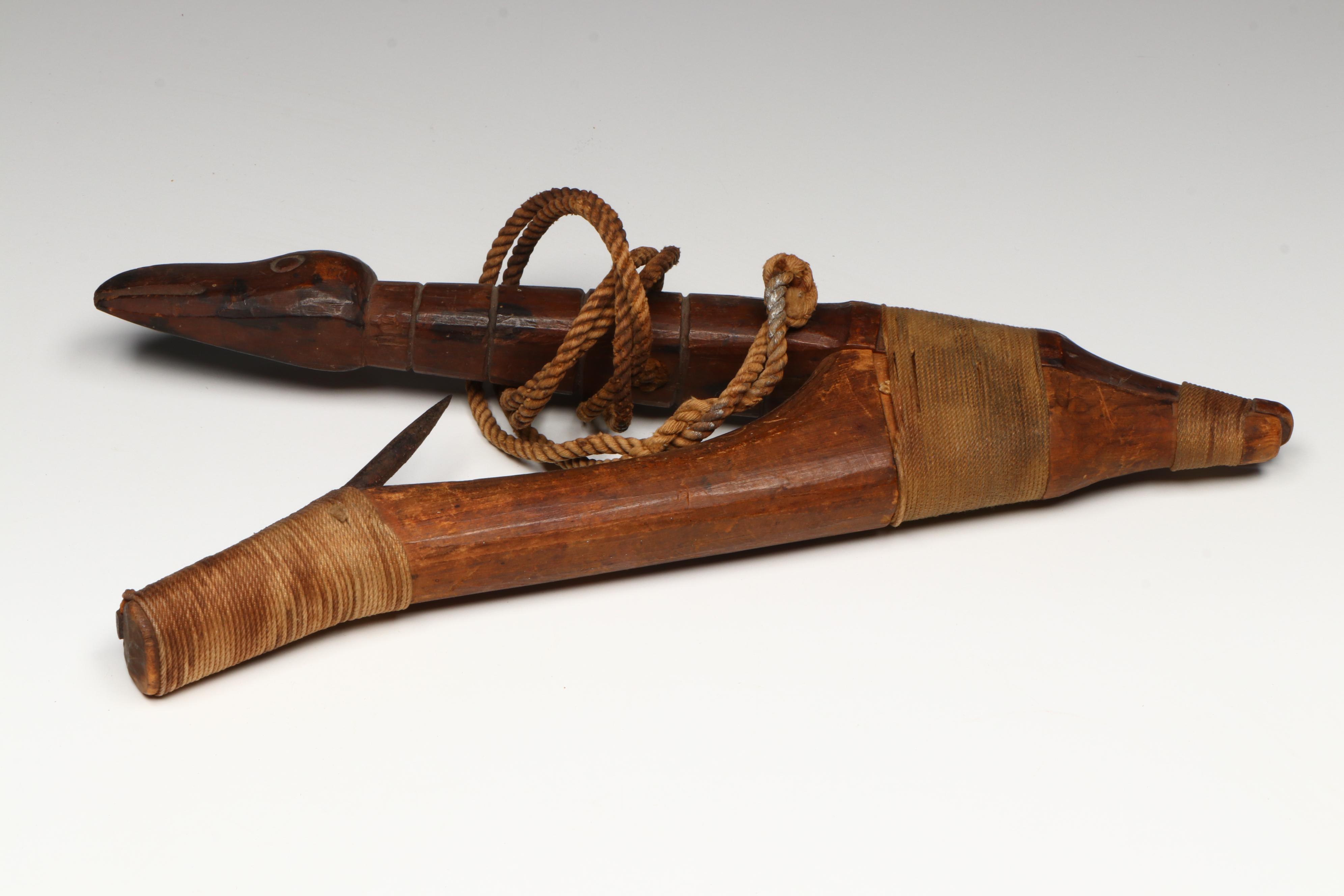 Pacific Northwest Indigenous Wood Halibut Hooks | EBTH