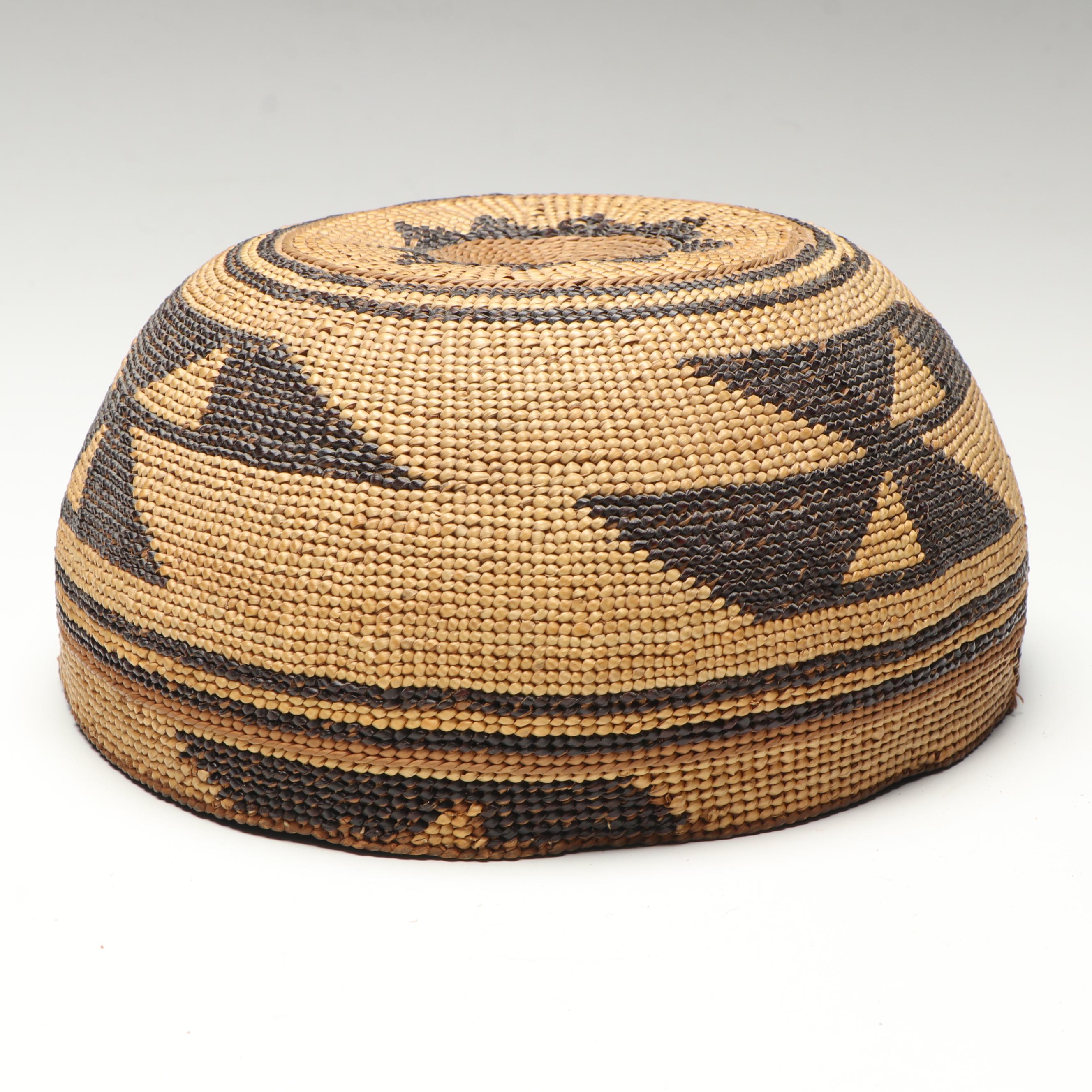 Indigenous Northern California Twinned Storage Basket | EBTH