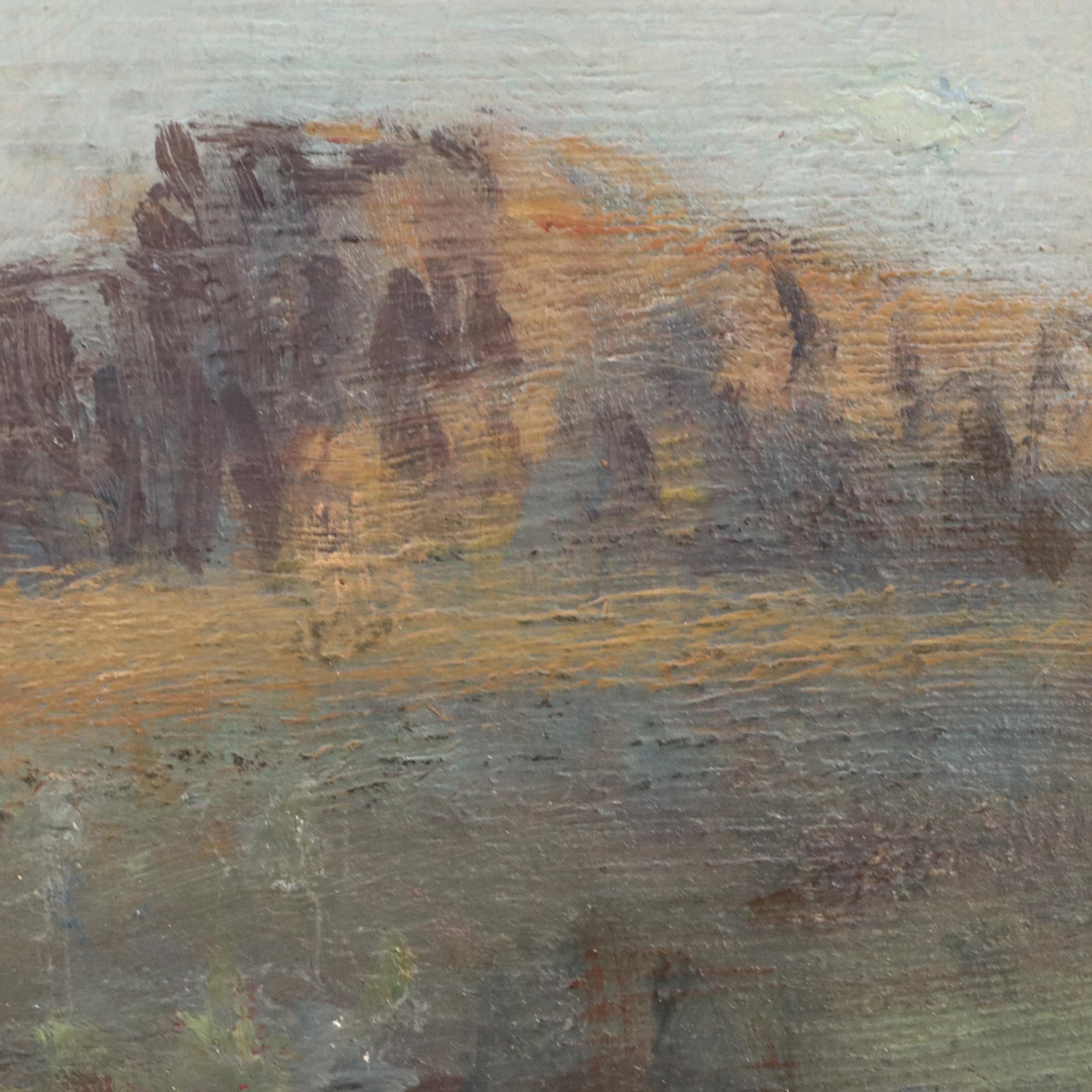 Émile Wegelin River Landscape with Fisher, Circa 1940 | EBTH