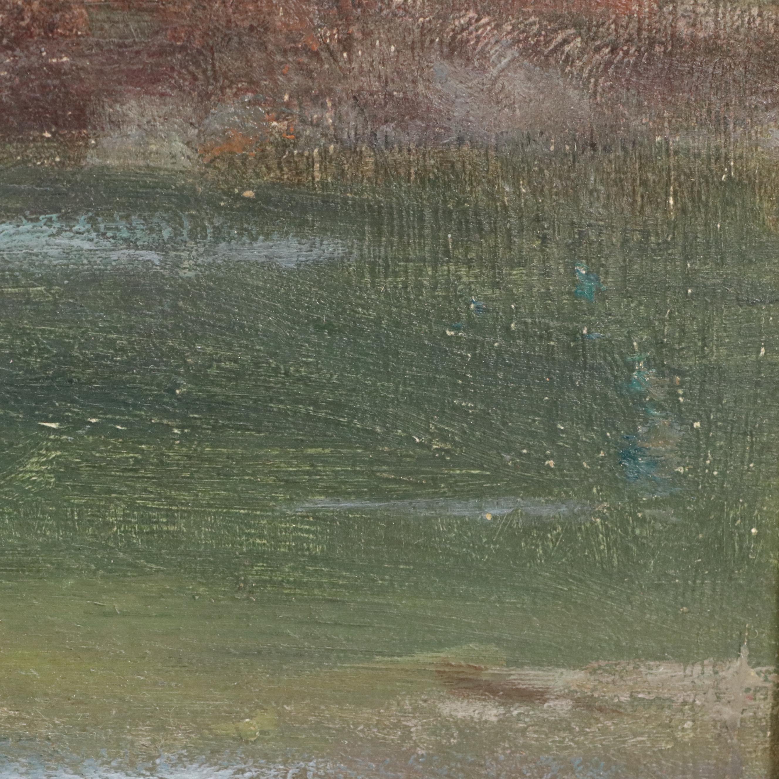 Émile Wegelin River Landscape with Fisher, Circa 1940 | EBTH