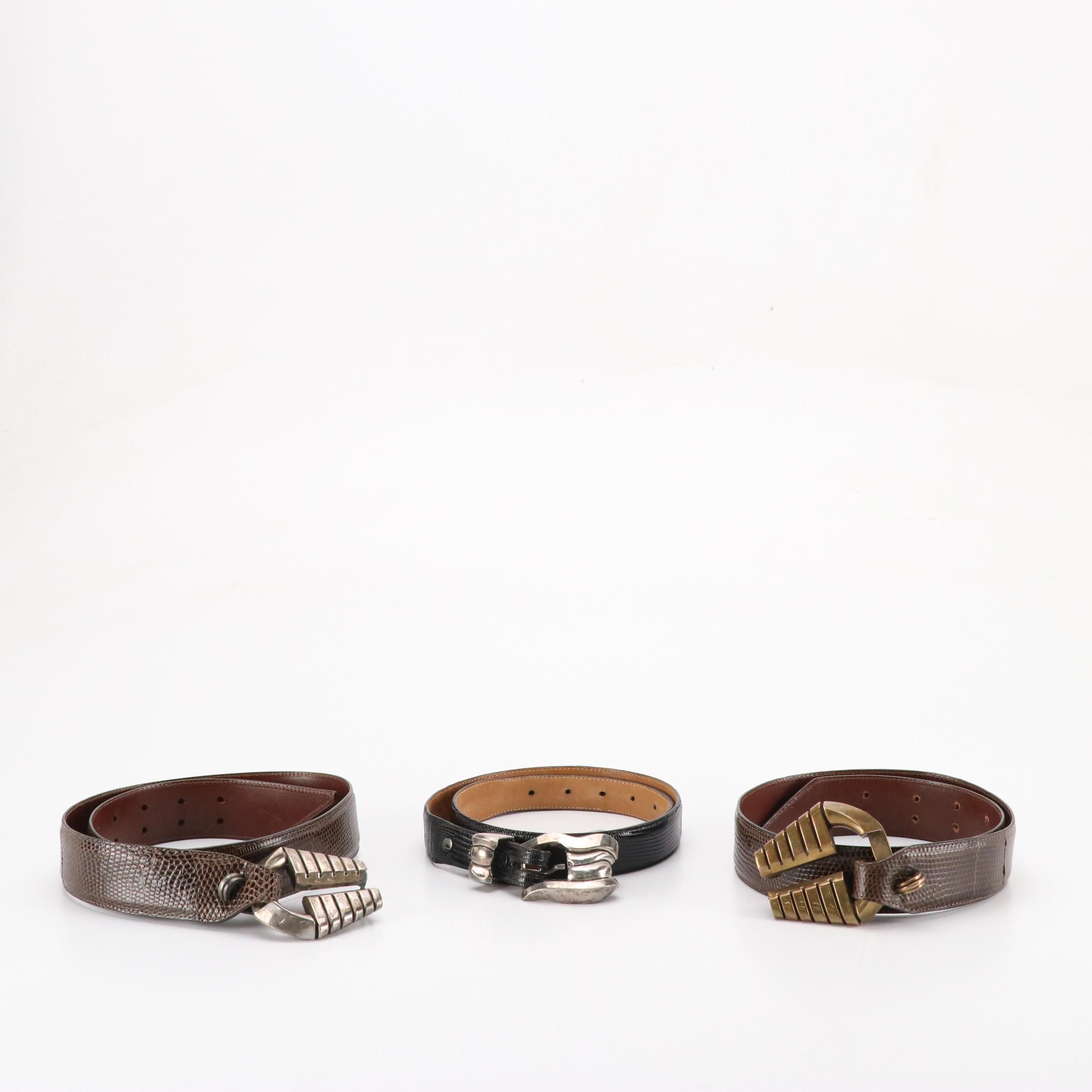 Connie Bates/Fahrenheit Belts with Kokopelli Designs V.M. Sterling ...