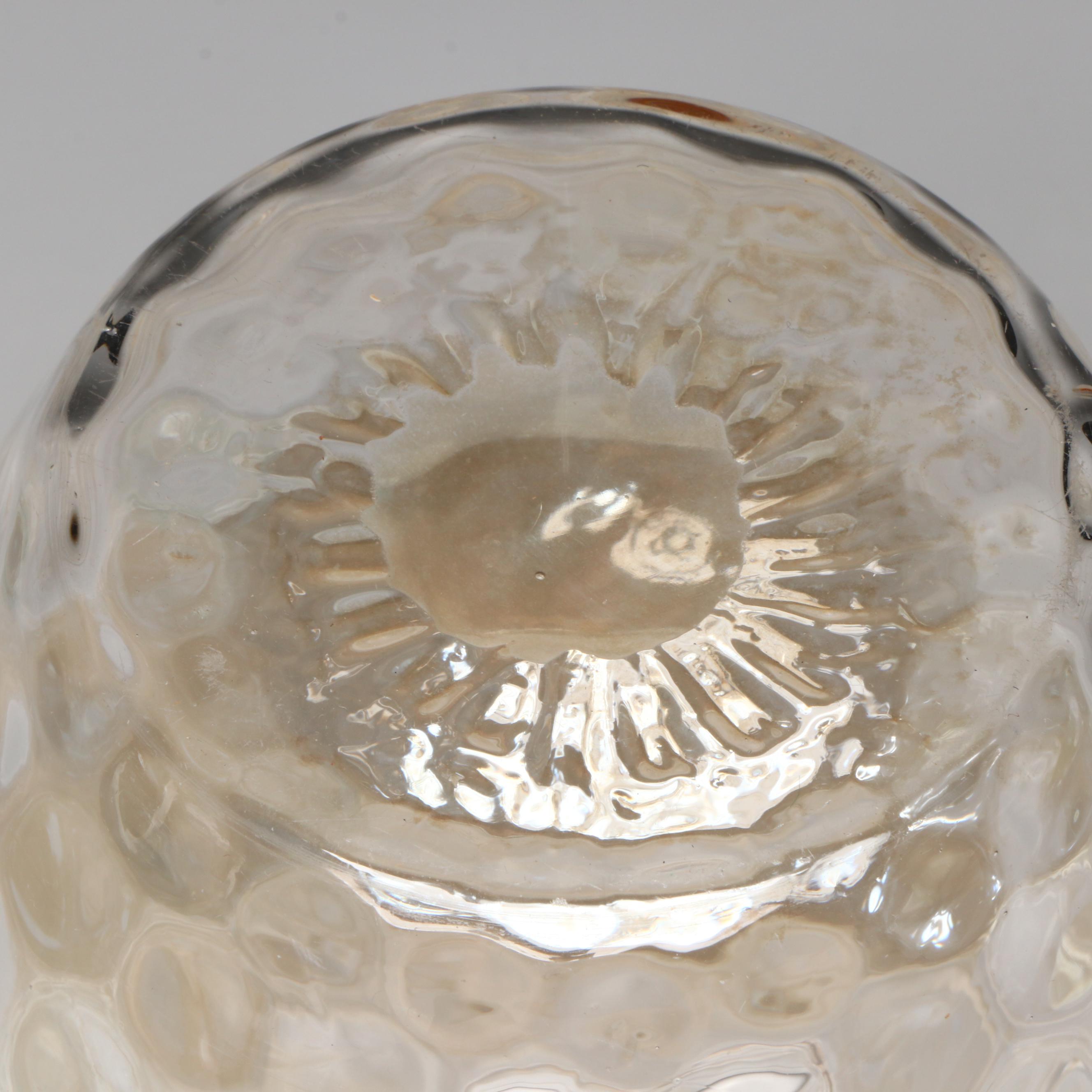 Victorian Marigold Blown Coin Dot Glass Pitcher with Applied Blue Glass ...