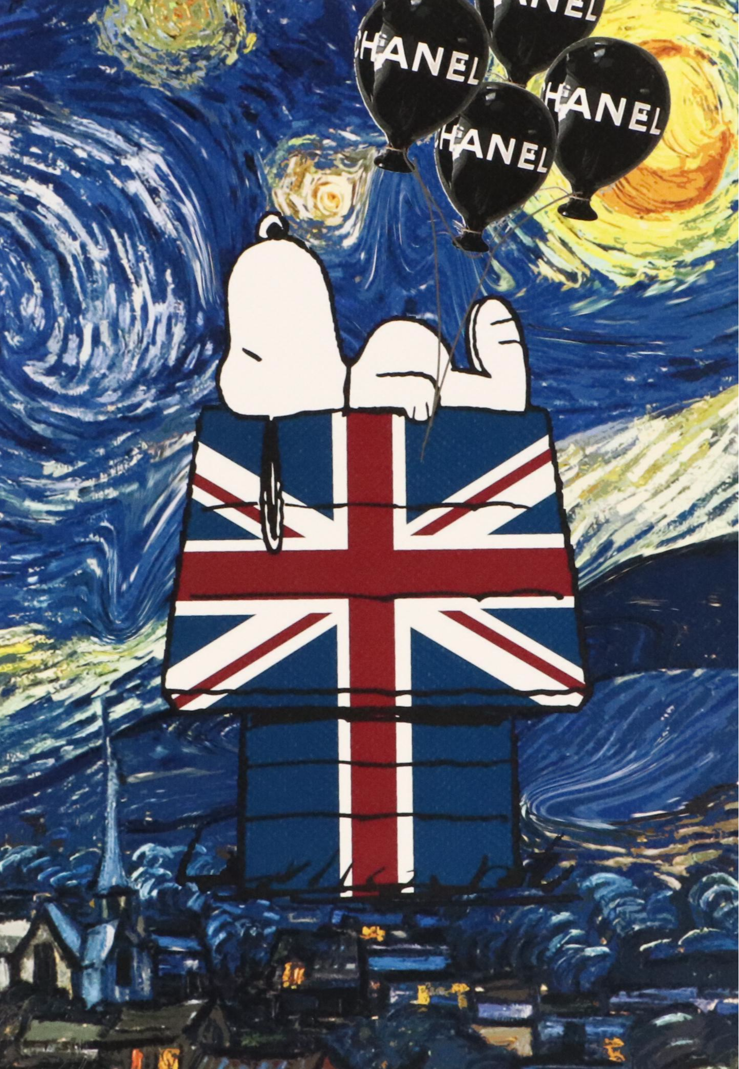 Death NYC Pop Art Graphic Print Featuring Snoopy x Van Gogh, 2023 | EBTH