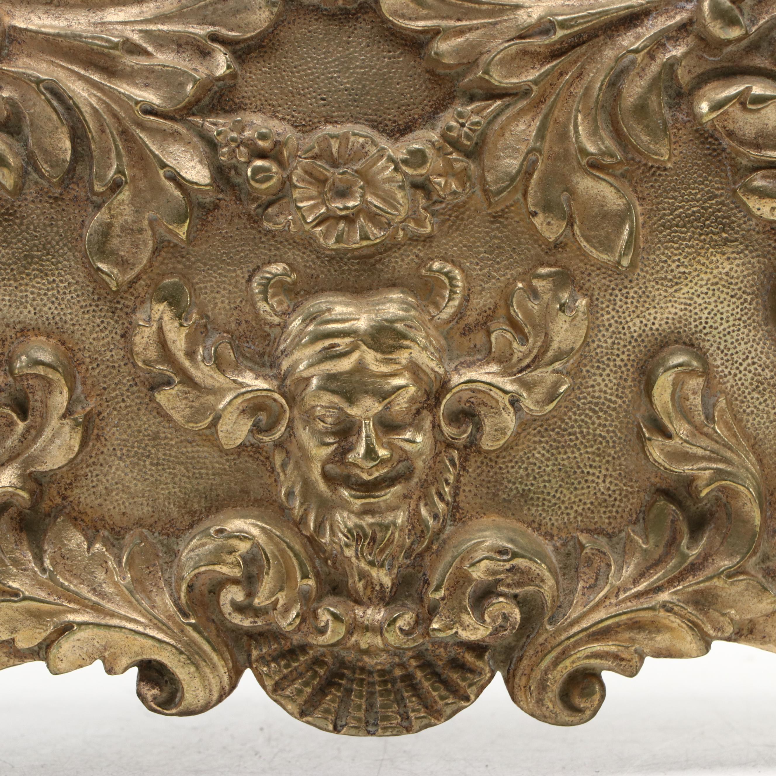 Rococo Revival Mantle Clock with North Wind Mask and Vessel Finial ...