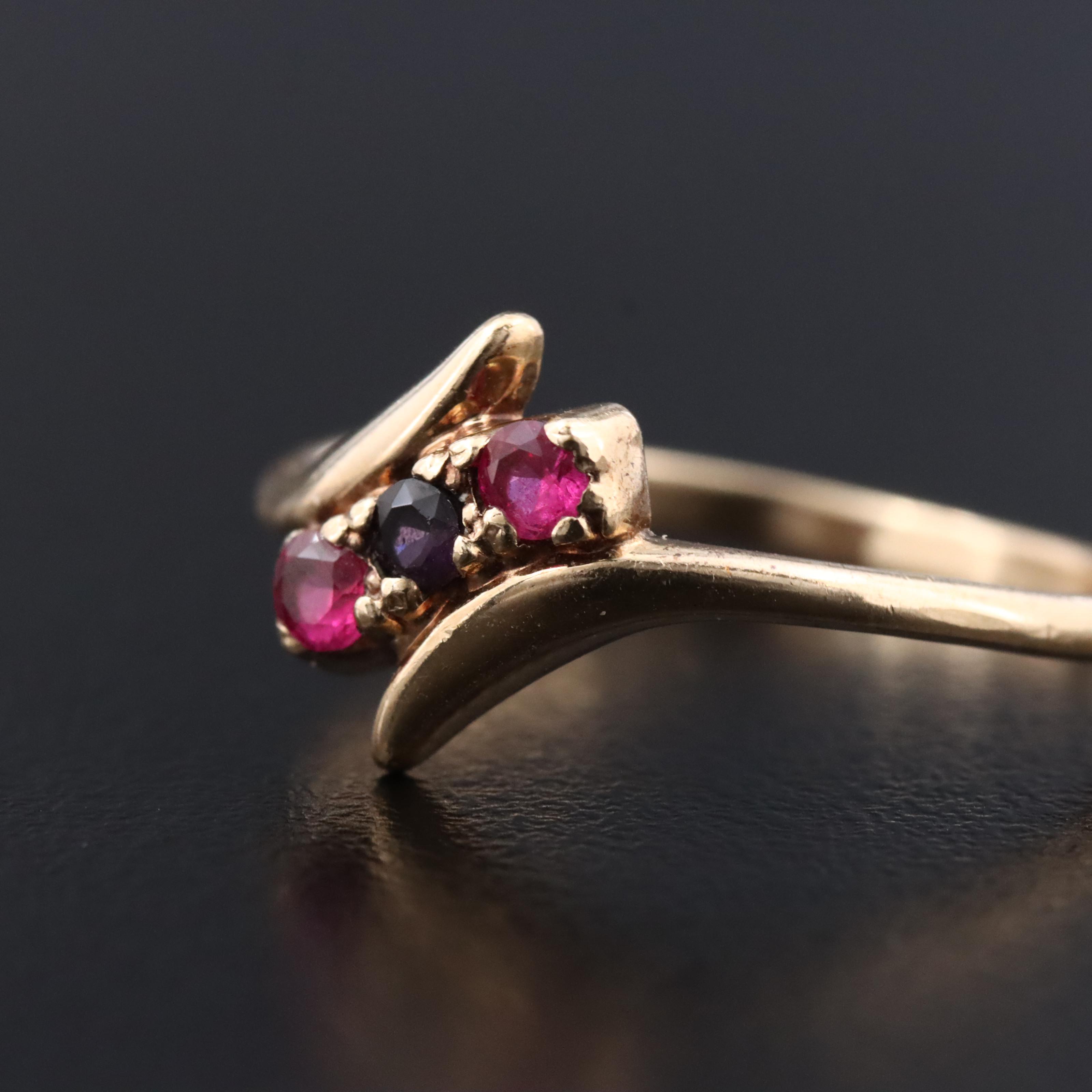 10K Ruby and Amethyst Ring | EBTH