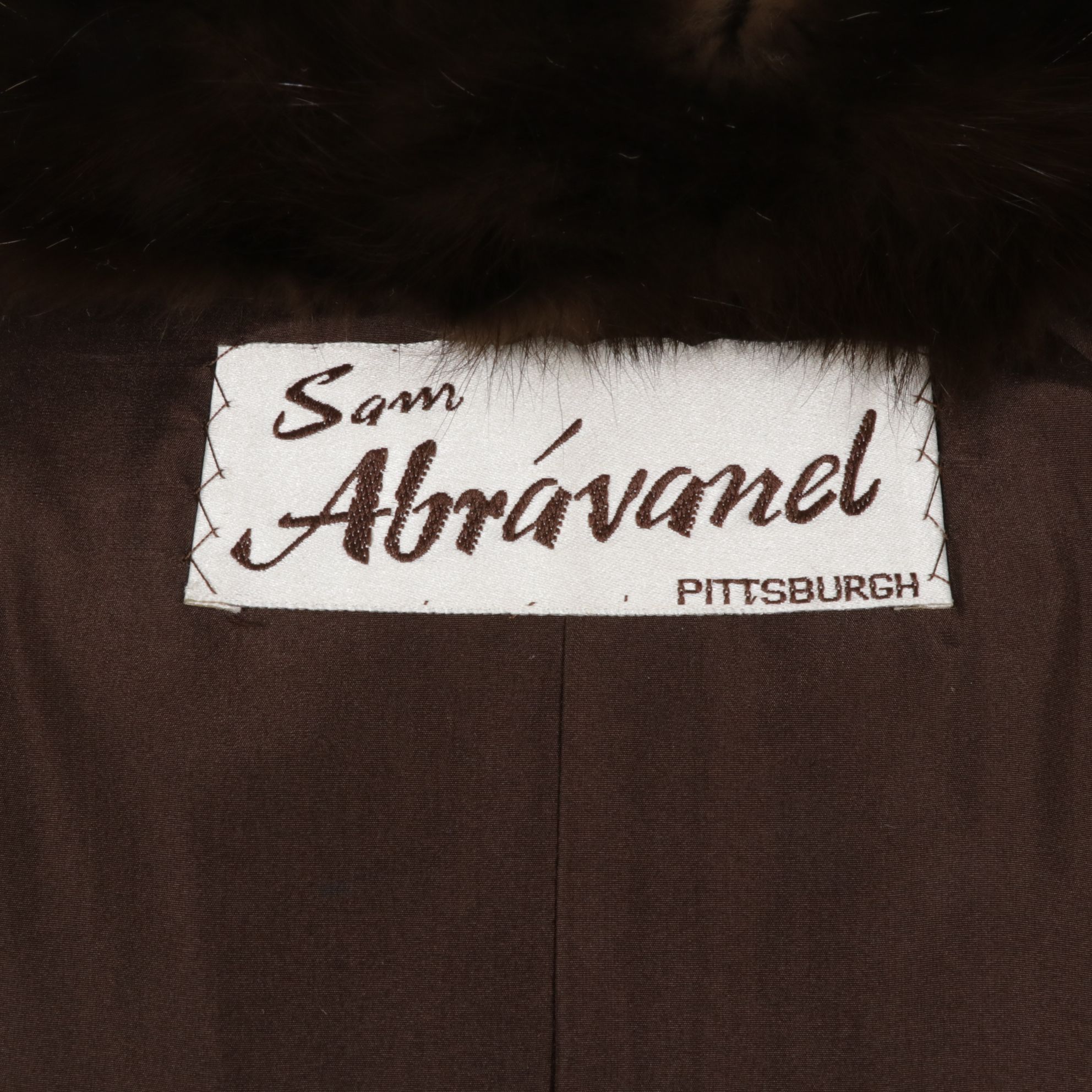 Mink Fur Coat with Sable Fur Collar and Trim | EBTH