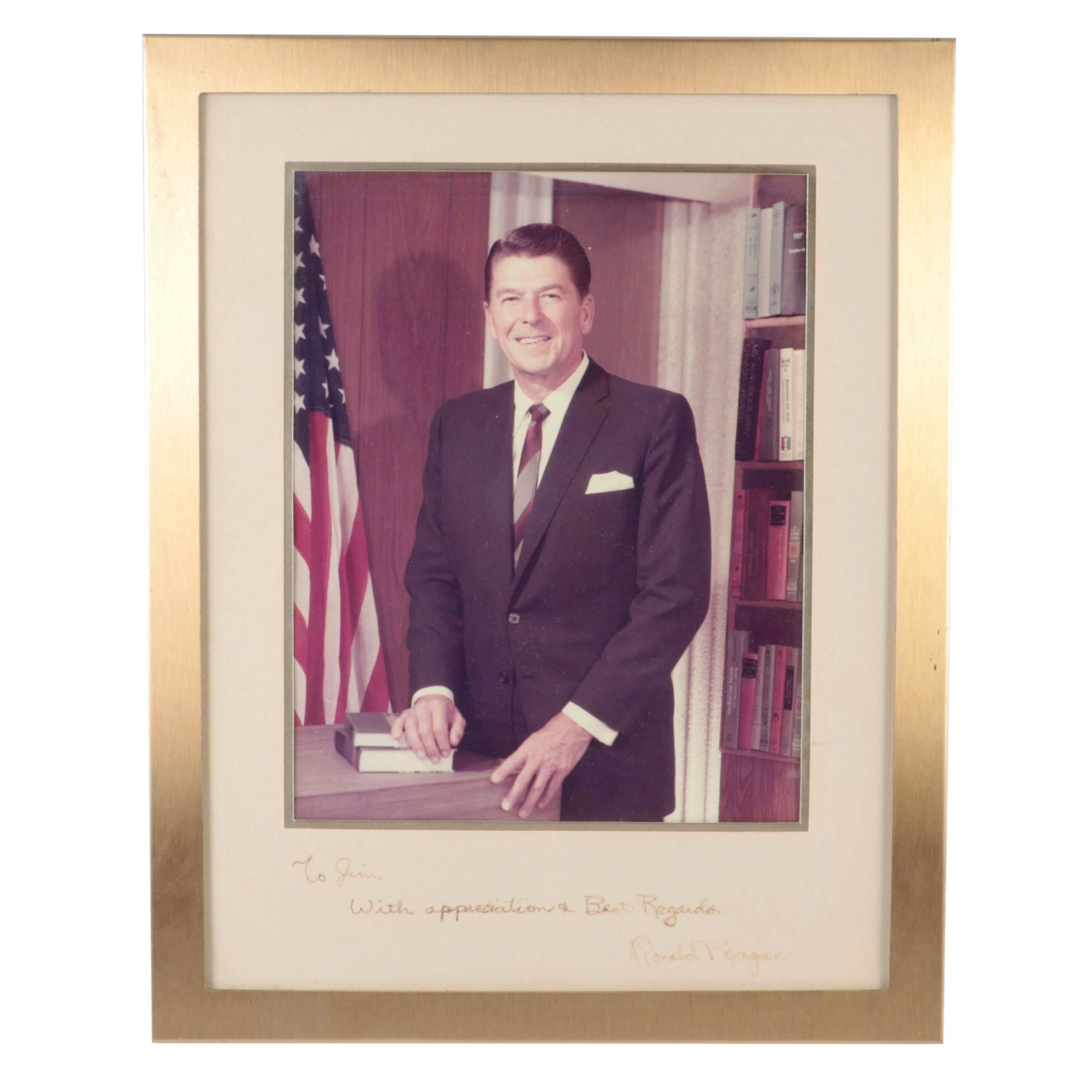Ronald Reagan Signed Framed Photograph | EBTH