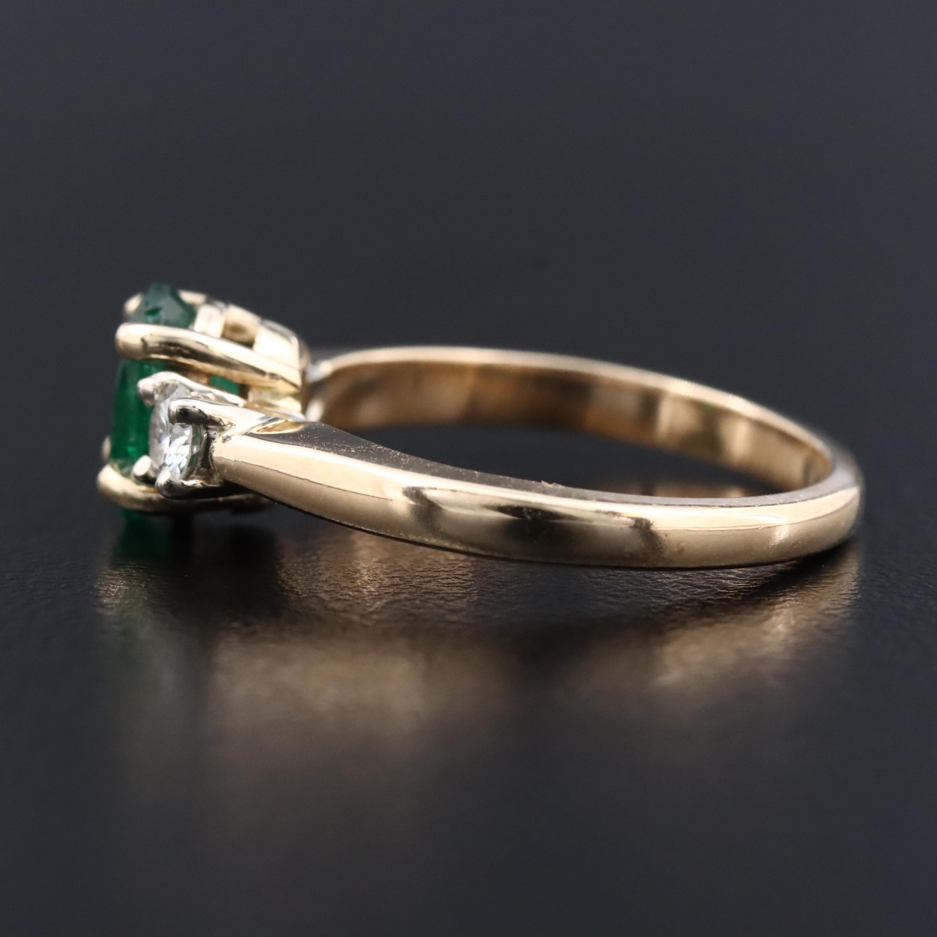 14K Emerald and Diamond Ring | EBTH
