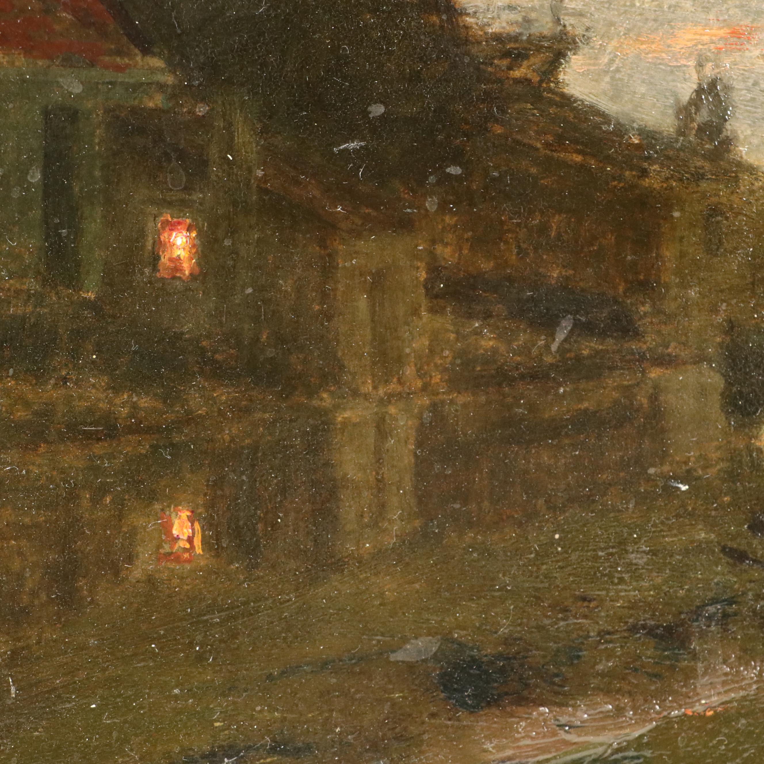 Raoul André Ulmann Impressionist Oil Painting of Landscape With ...