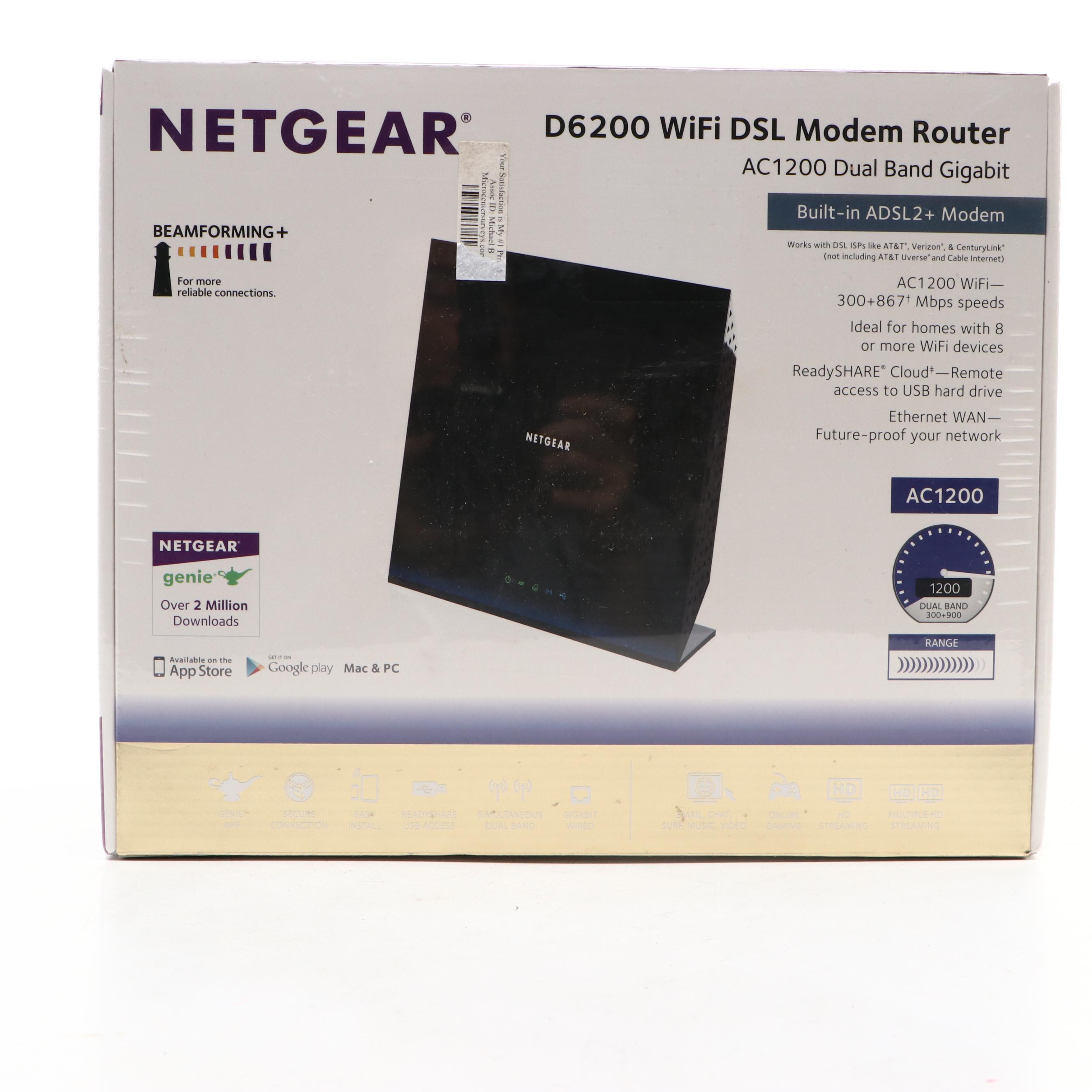 Netgear D6200 WiFi DSL Modem Router | EBTH