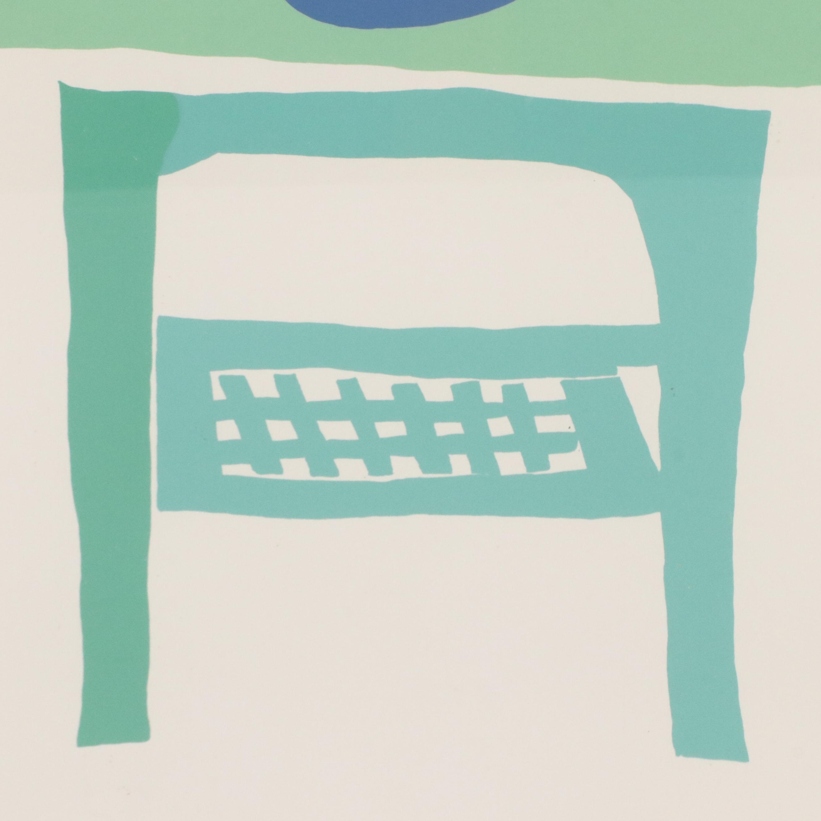 Large-Scale John Botz Bright Modern Beach Serigraph | EBTH