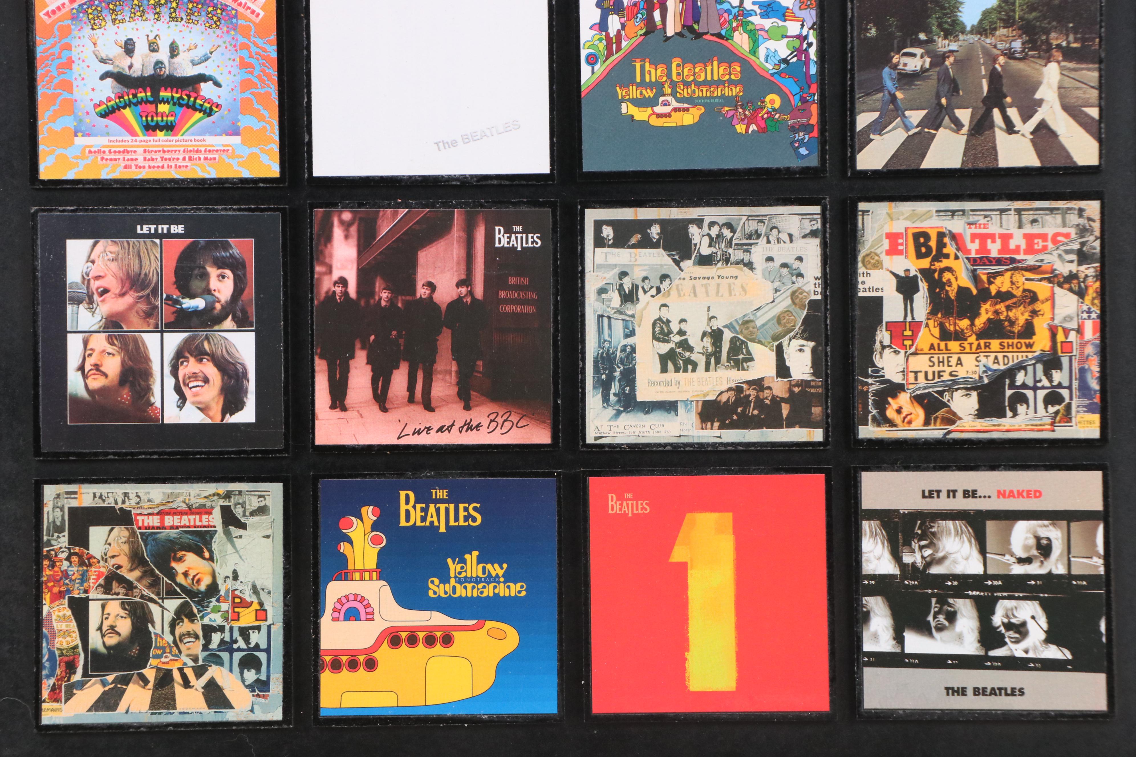 The Beatles Reproduction Album Art Wooden Tile Display, Late 20th ...