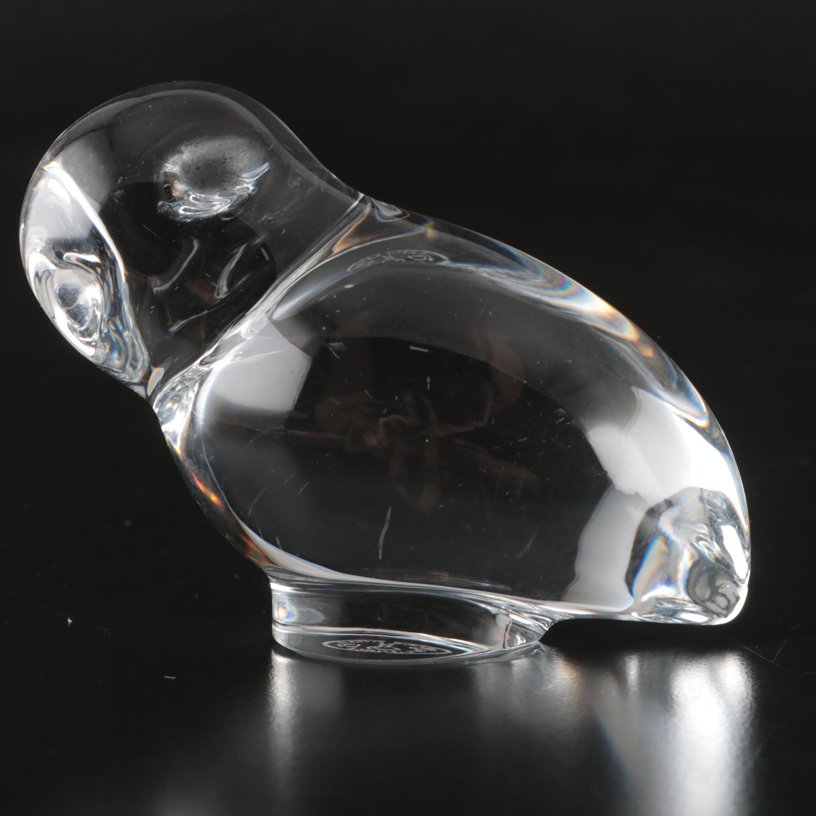 Baccarat Crystal Bunny Rabbits and Owl Hand Coolers, and Dove | EBTH