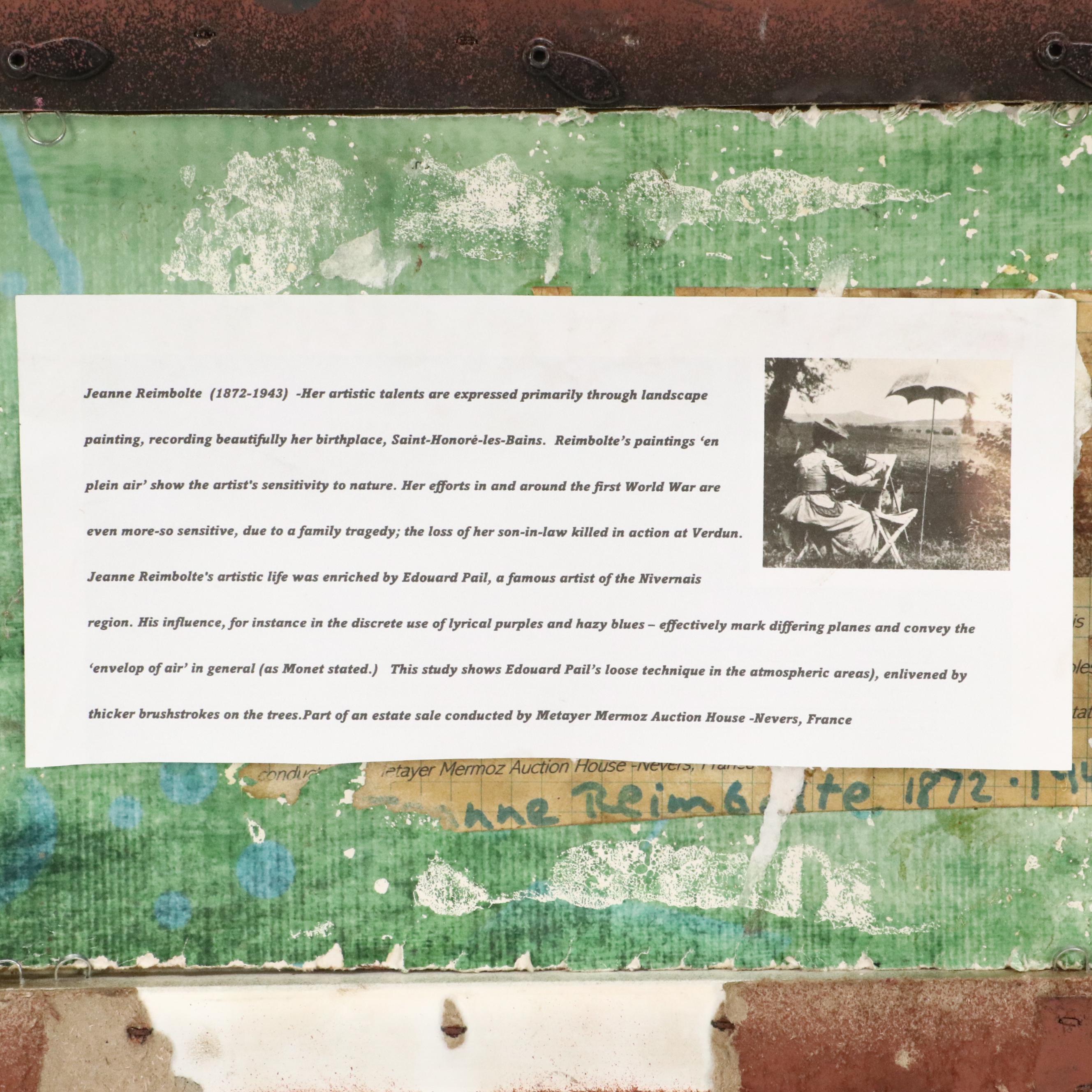 Jeanne Reimbolte Impressionistic Oil Painting of River Bank | EBTH