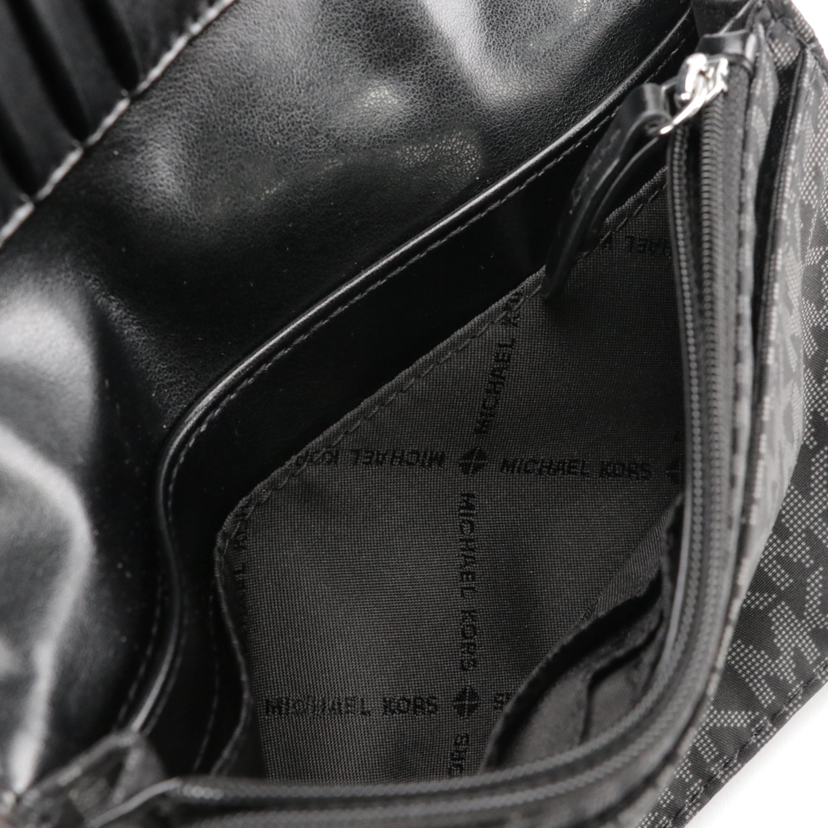 Michael Kors Signature Canvas "Moore" Buckle Tote & Nylon Crossbody ...