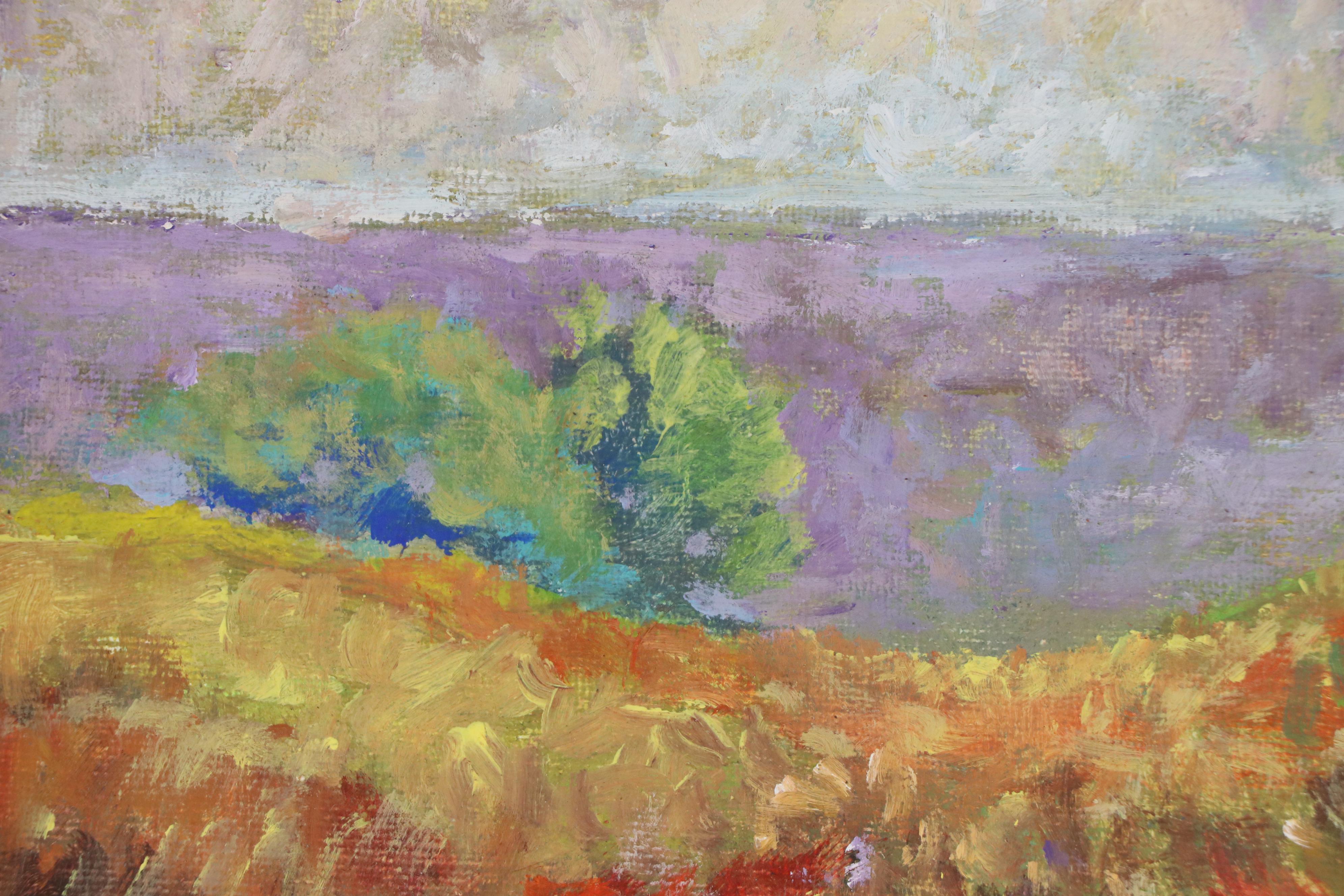 Robert Riddle Baker Landscape Acrylic Painting "Blue Tree," 2024 | EBTH