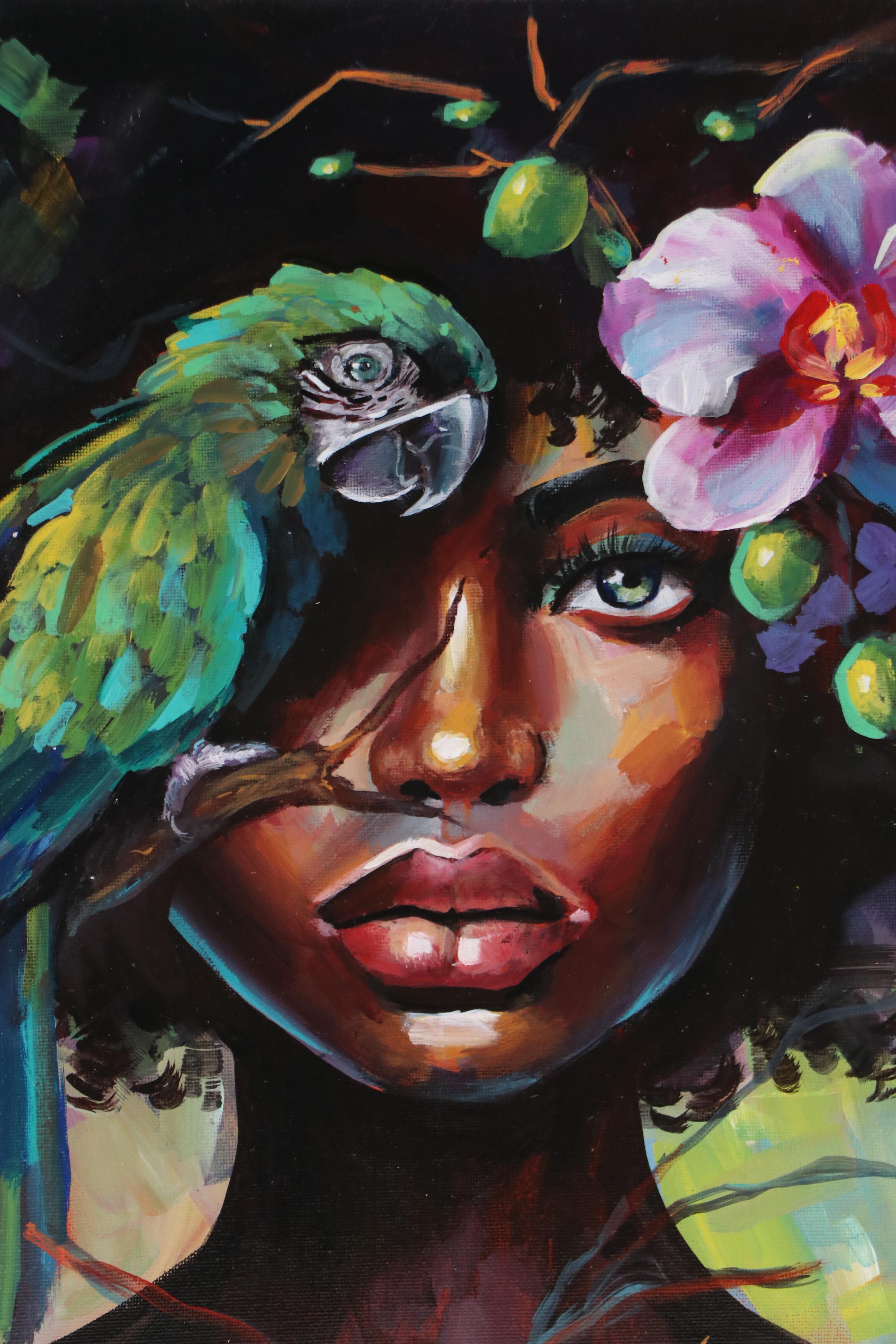 Jeshua Murillo Surrealist Acrylic Portrait, 21st Century | EBTH