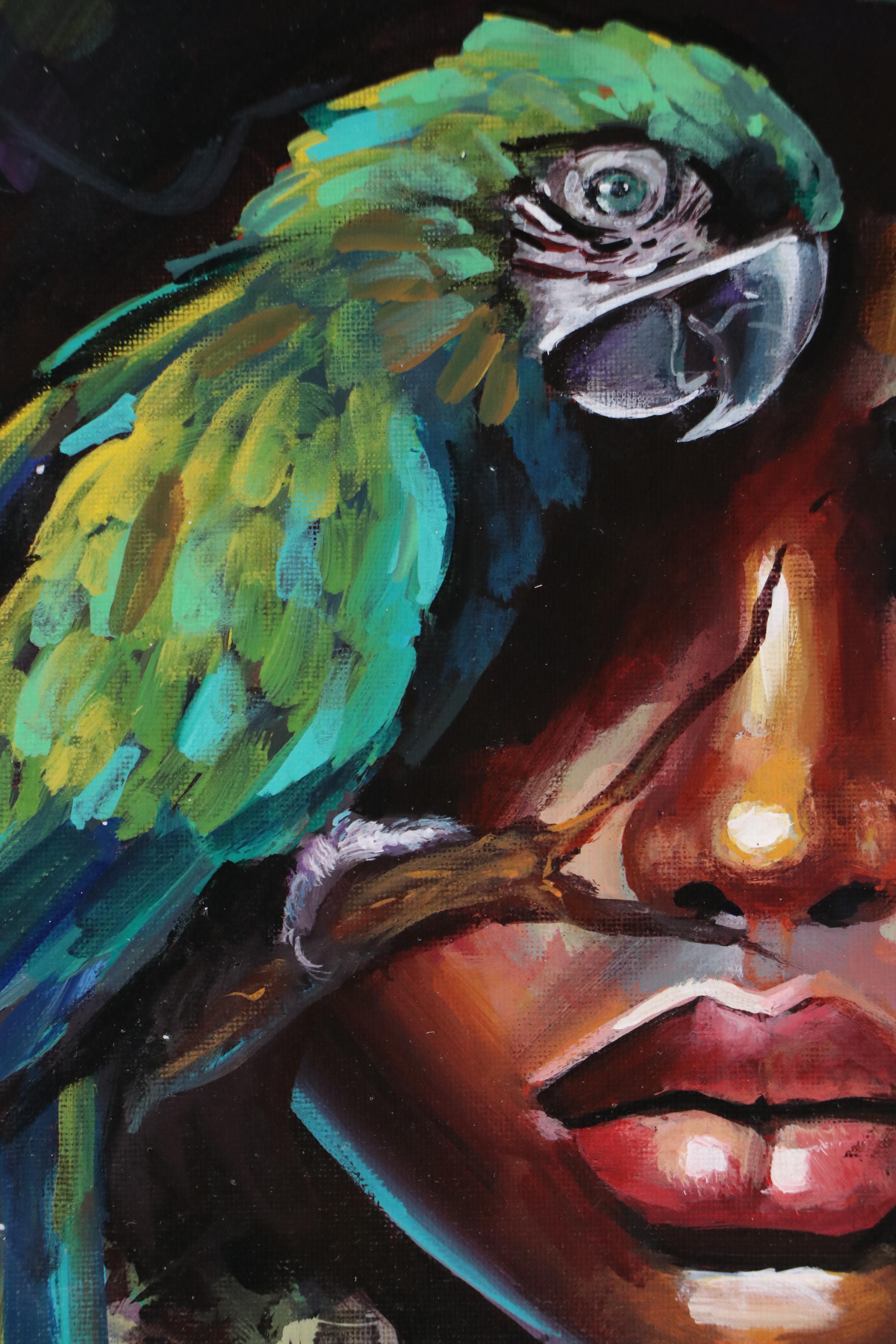 Jeshua Murillo Surrealist Acrylic Portrait, 21st Century | EBTH