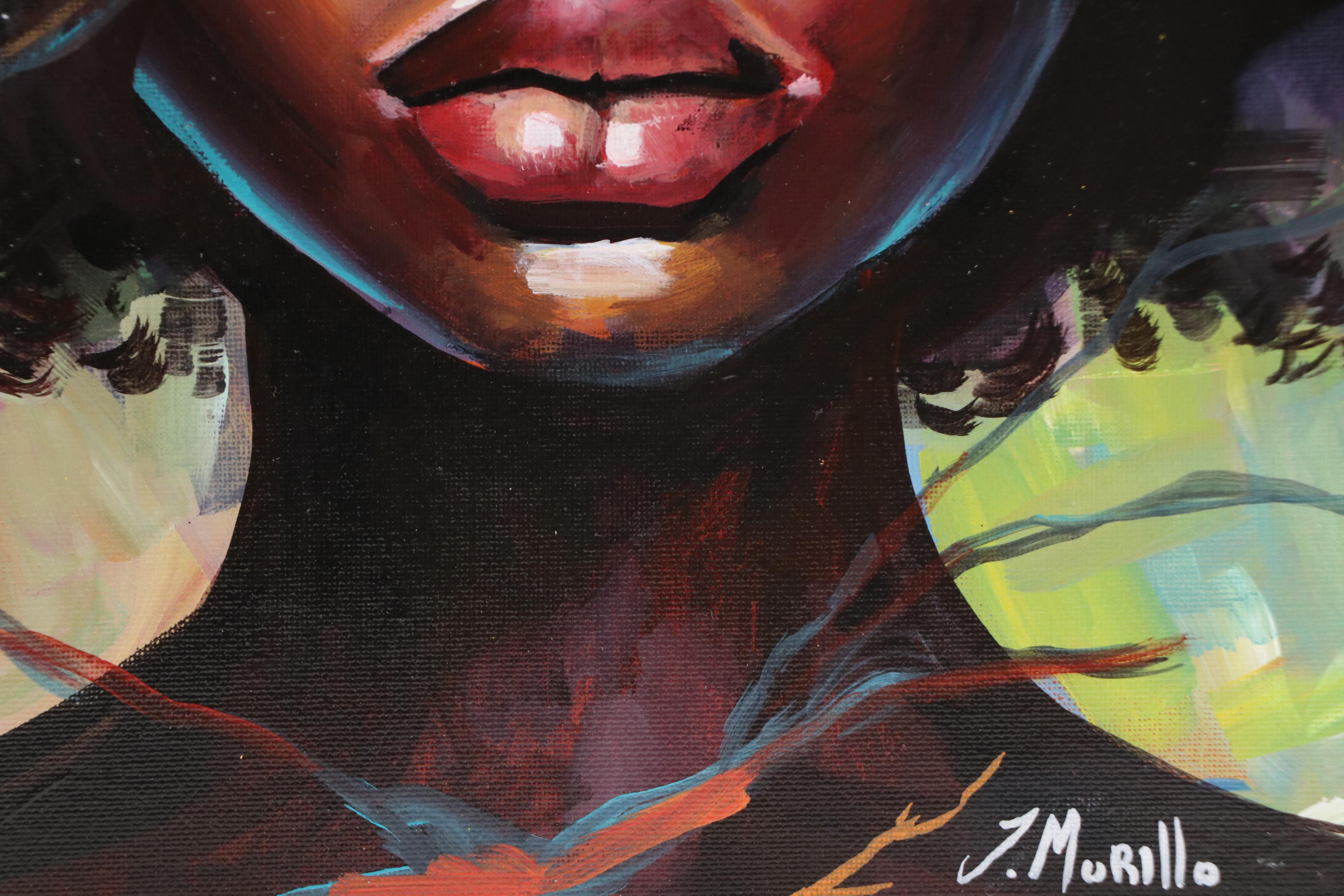 Jeshua Murillo Surrealist Acrylic Portrait, 21st Century | EBTH