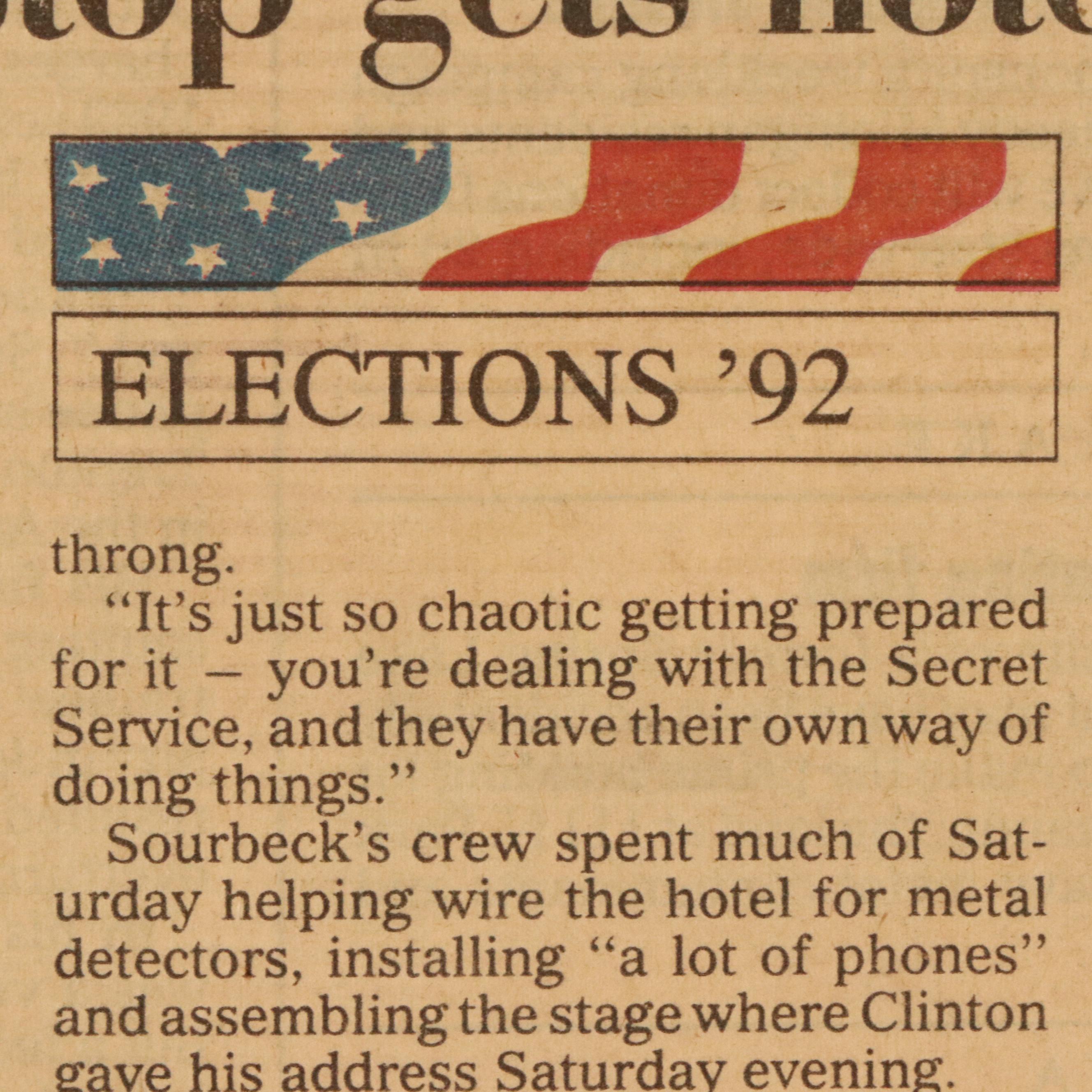 Autographed Newspaper, Photographs and Pin from Bill Clinton's Campaign ...