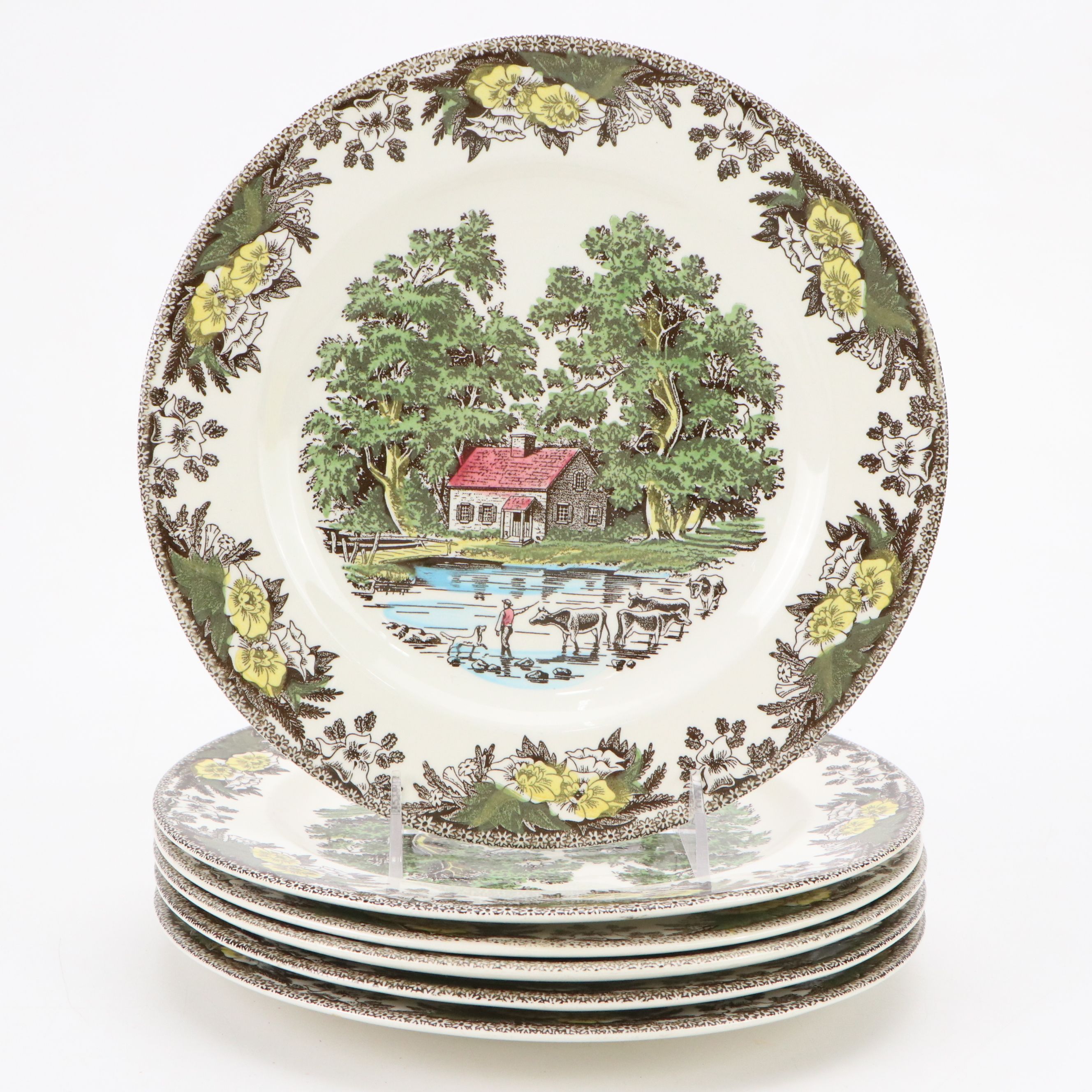 James F. Wileman Aesthetic Movement "Victoria" Platter and Other ...