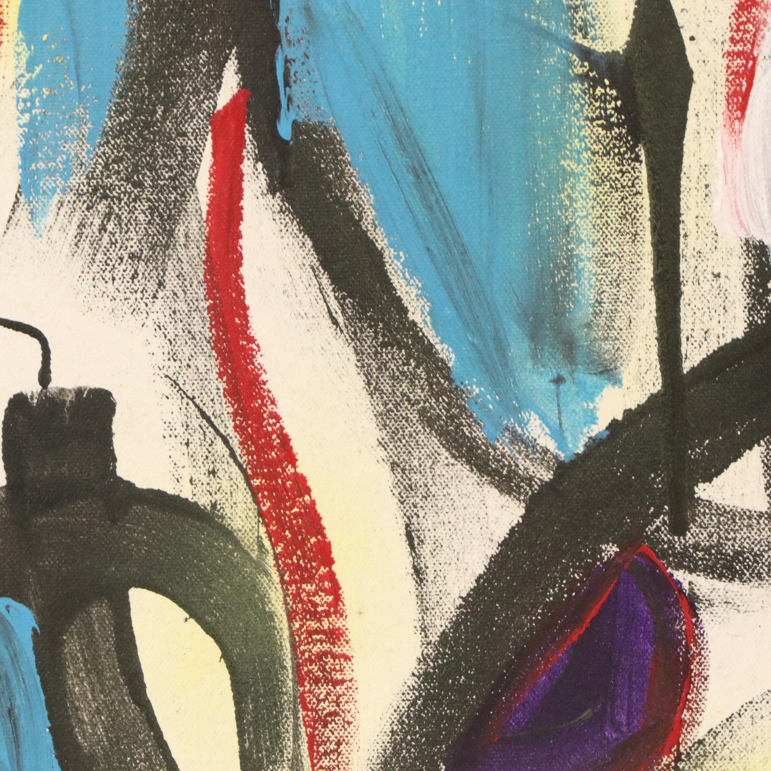 Desmond Mason NBA Abstract Expressionistic Acrylic Painting, 2013 | EBTH